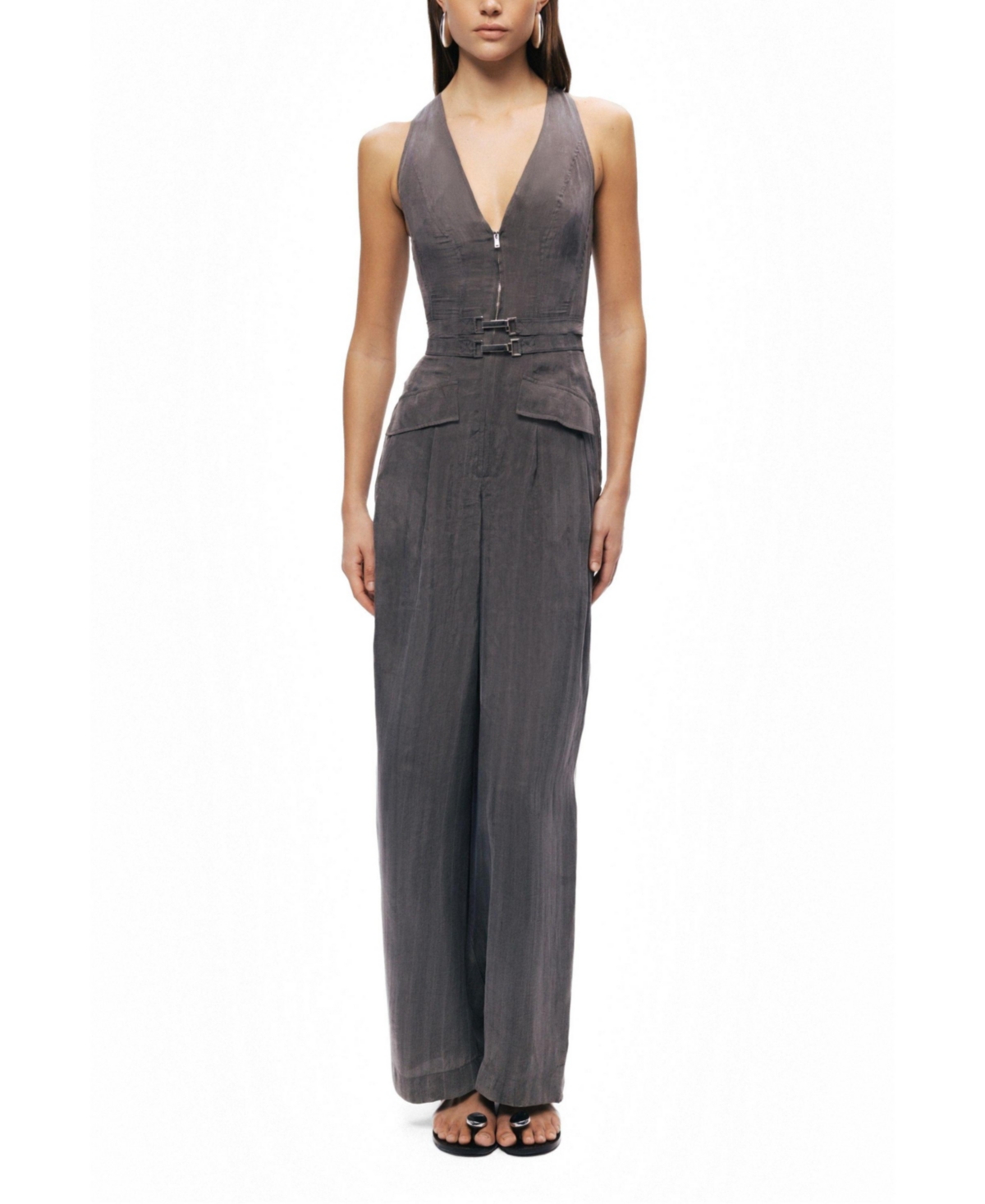 Click here for Nocturne Womens Metal Belt Detail Jumpsuit - Anthr... prices