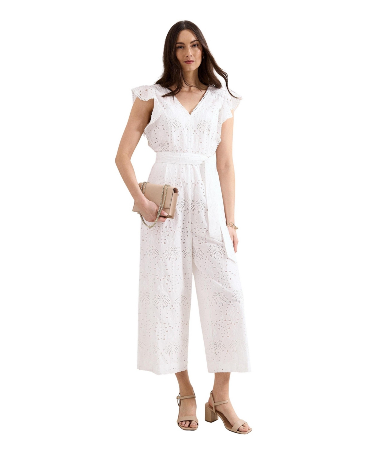 Click here for Phase Eight Womens Talulah Jumpsuit - White prices