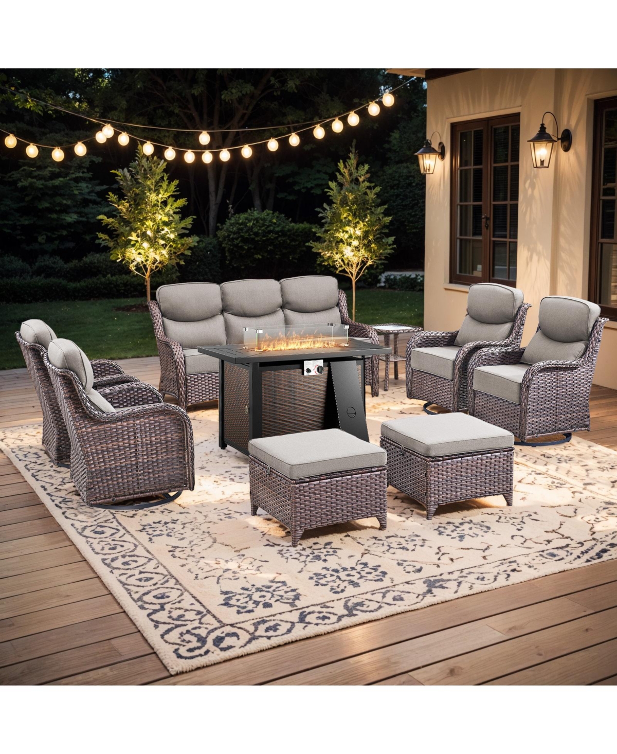 Click here for Pocassy 9 Pieces Patio Furniture Set  Outdoor Wick... prices