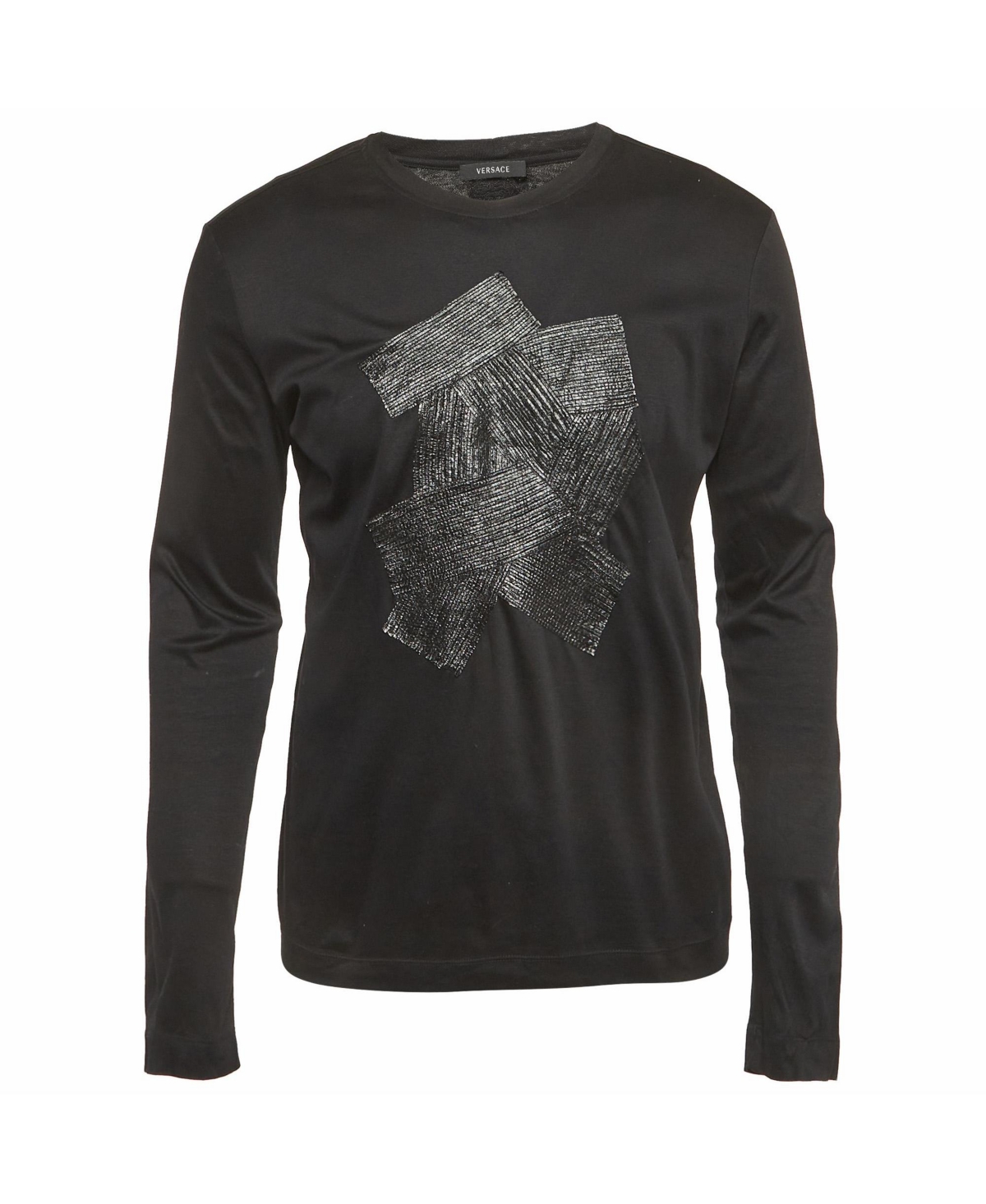 Click here for Pre-Owned Versace Mens Leather Applique Jersey T-S... prices