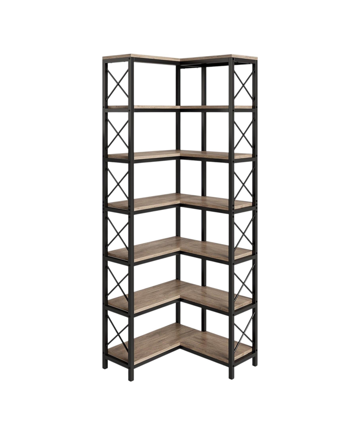 Click here for Slickblue Corner Bookcase with 7 Open Storage Shel... prices