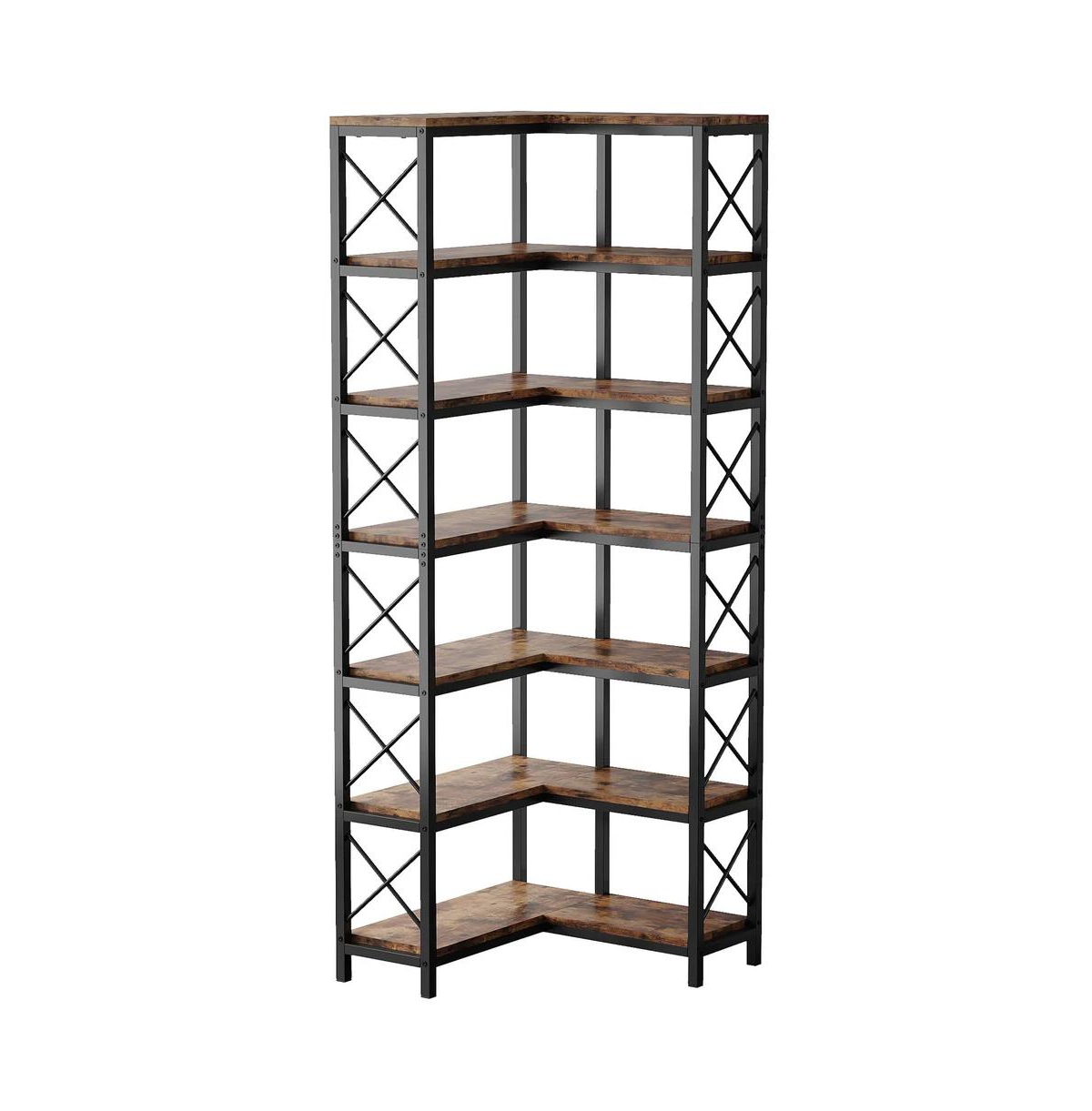 Click here for Slickblue Corner Bookcase with 7 Open Storage Shel... prices