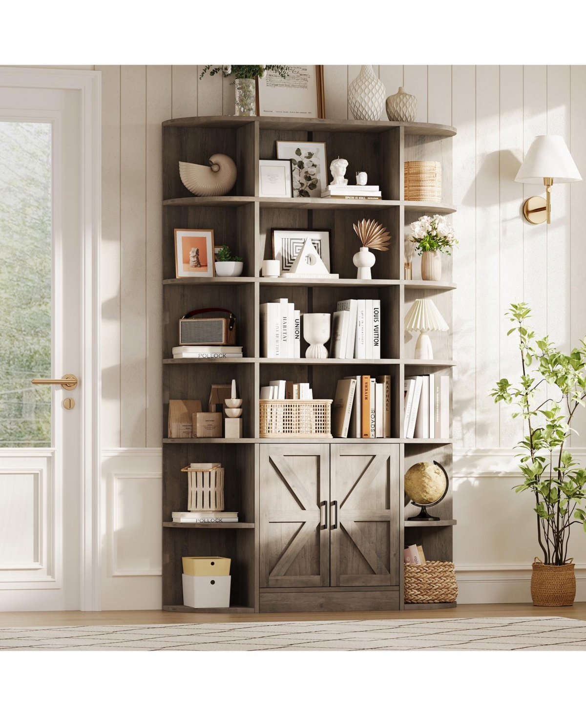 Click here for homfan Furniture 6-Tier Wooden Storage Bookcase wi... prices