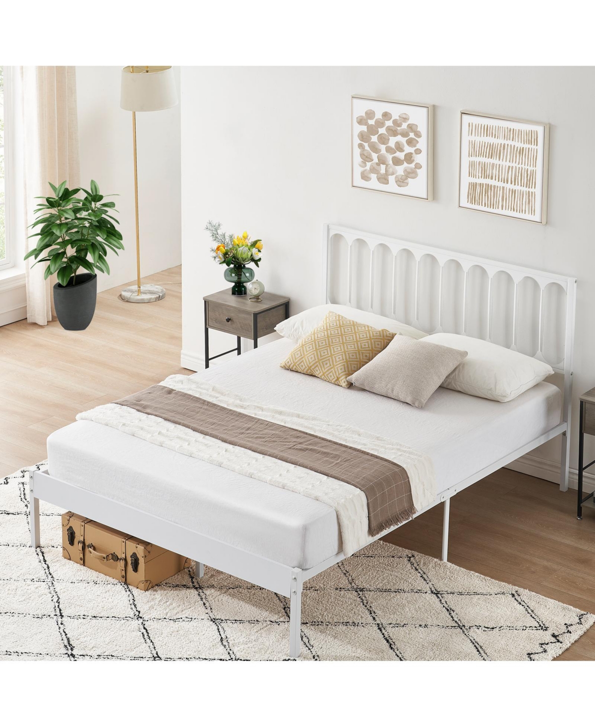 Click here for homfan Platform Bed Frame  Heavy Duty Metal Bed Fr... prices