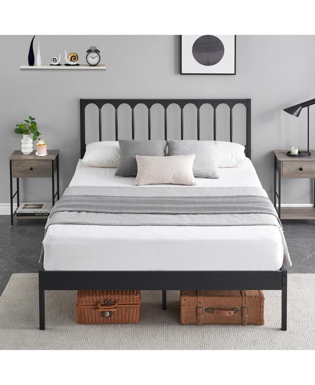 Click here for homfan Platform Bed Frame  Heavy Duty Metal Bed Fr... prices