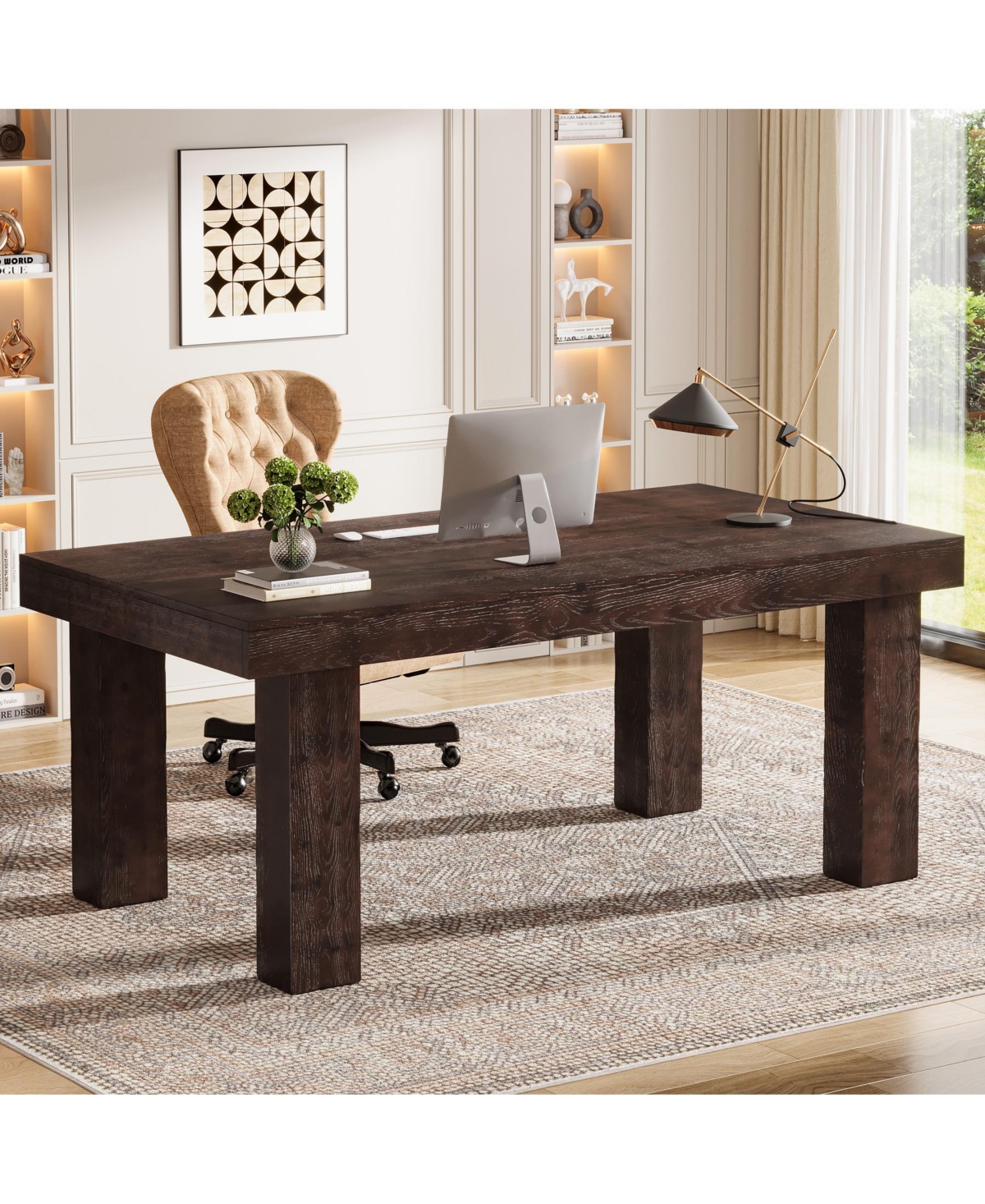 Click here for Tribesigns Solid Wood Executive Desk  Home Office... prices