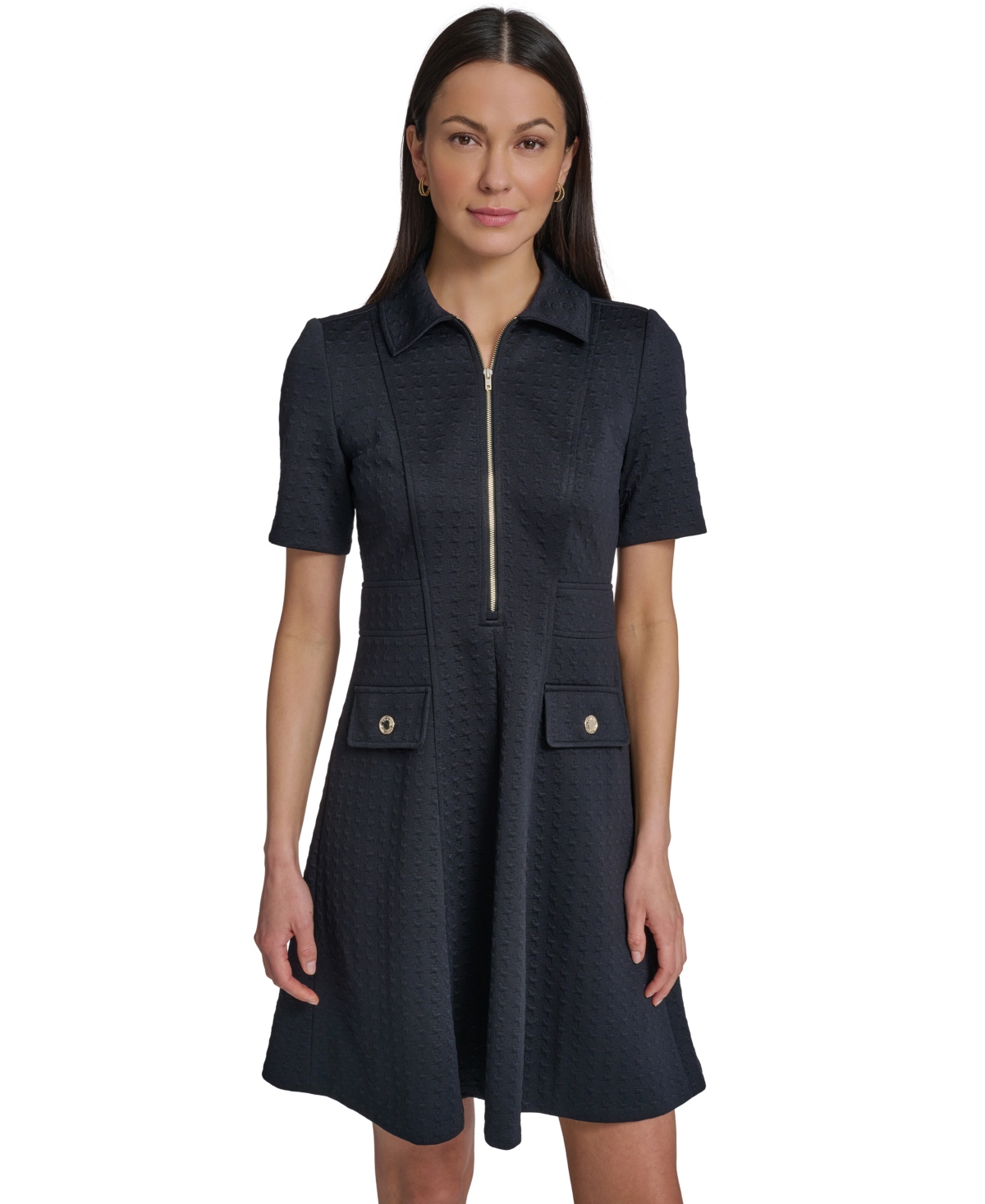 Click here for Tommy Hilfiger Womens Short-Sleeve Textured Knit F... prices