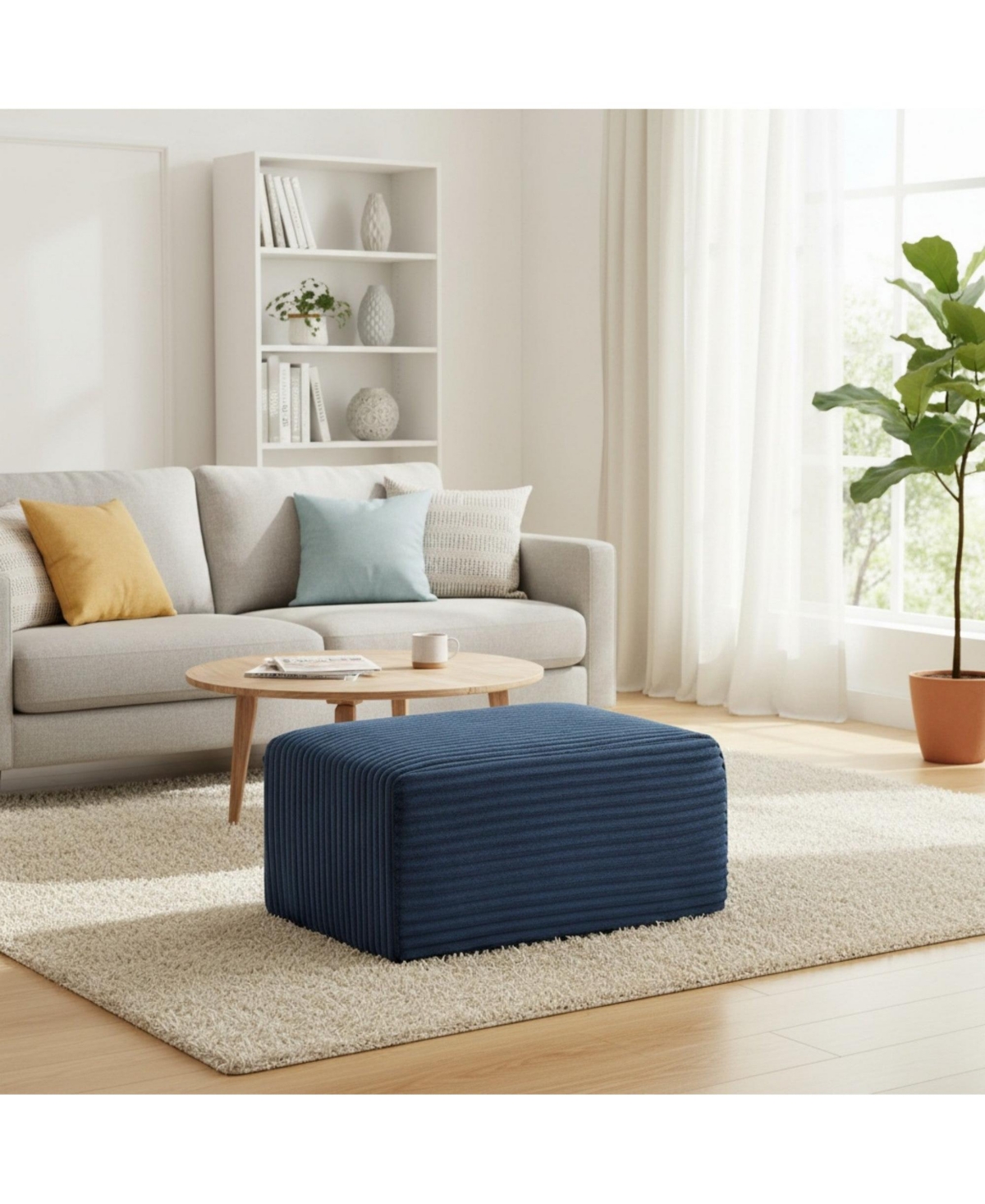 Click here for Sailvan L-Shaped Cloud Sectional Sofa with Ottoman... prices