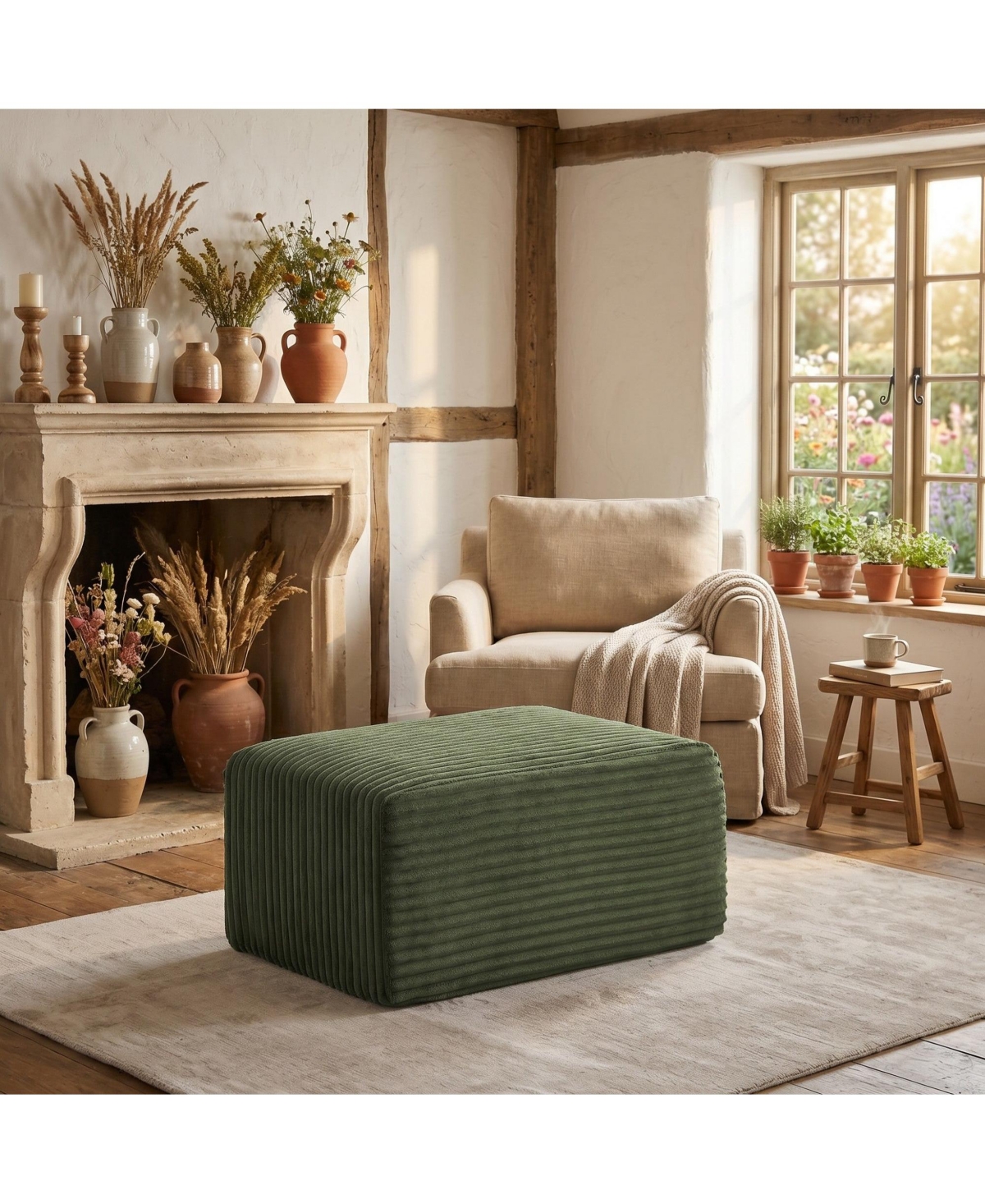 Click here for Sailvan L-Shaped Cloud Sectional Sofa with Ottoman... prices