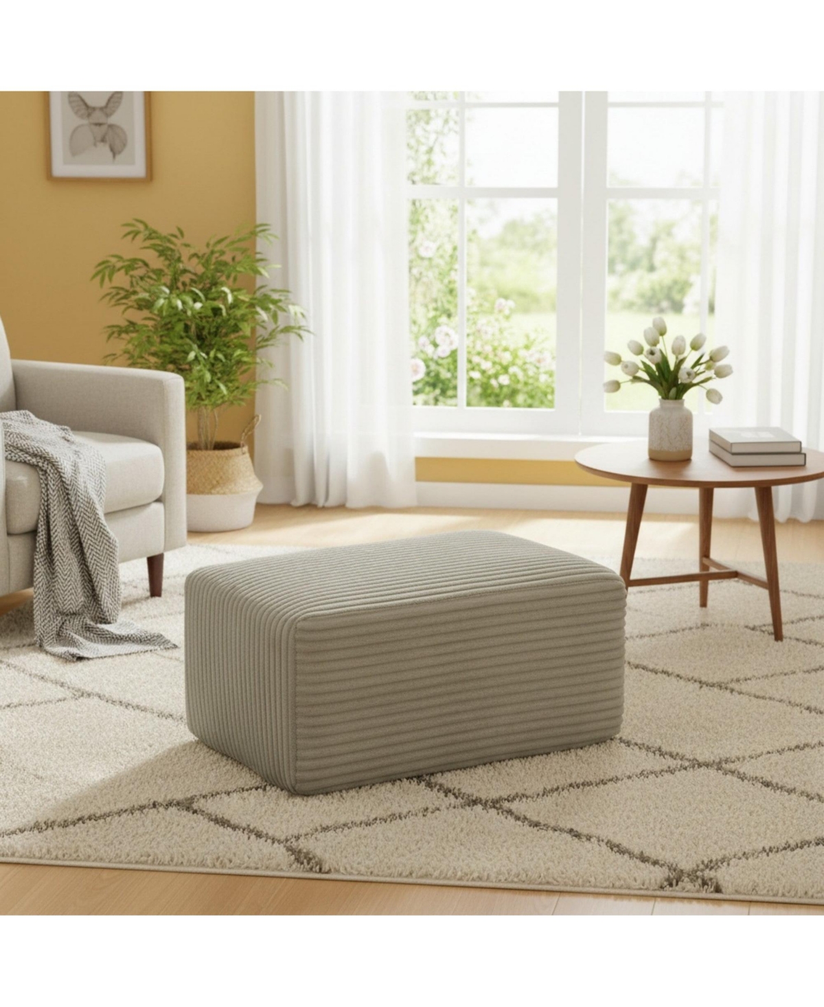 Click here for Sailvan L-Shaped Cloud Sectional Sofa with Ottoman... prices