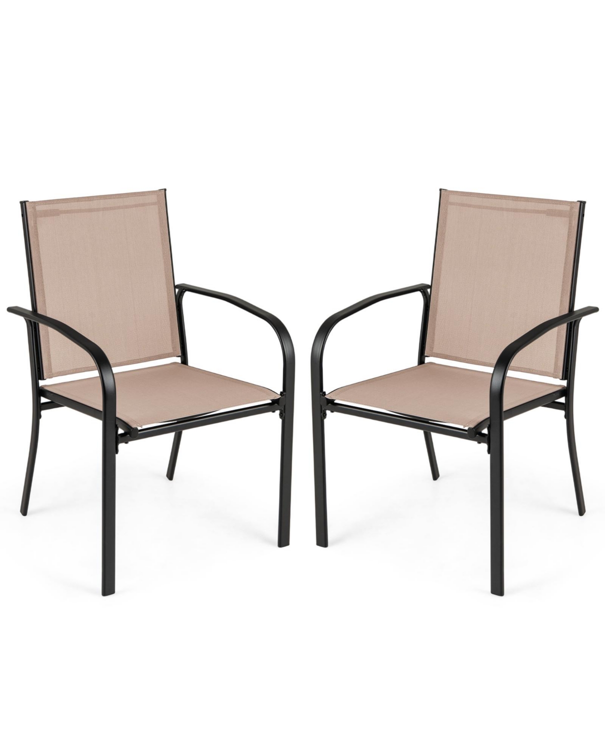 Click here for Gymax Outdoor Dining Chairs Set of 2 With Breathab... prices