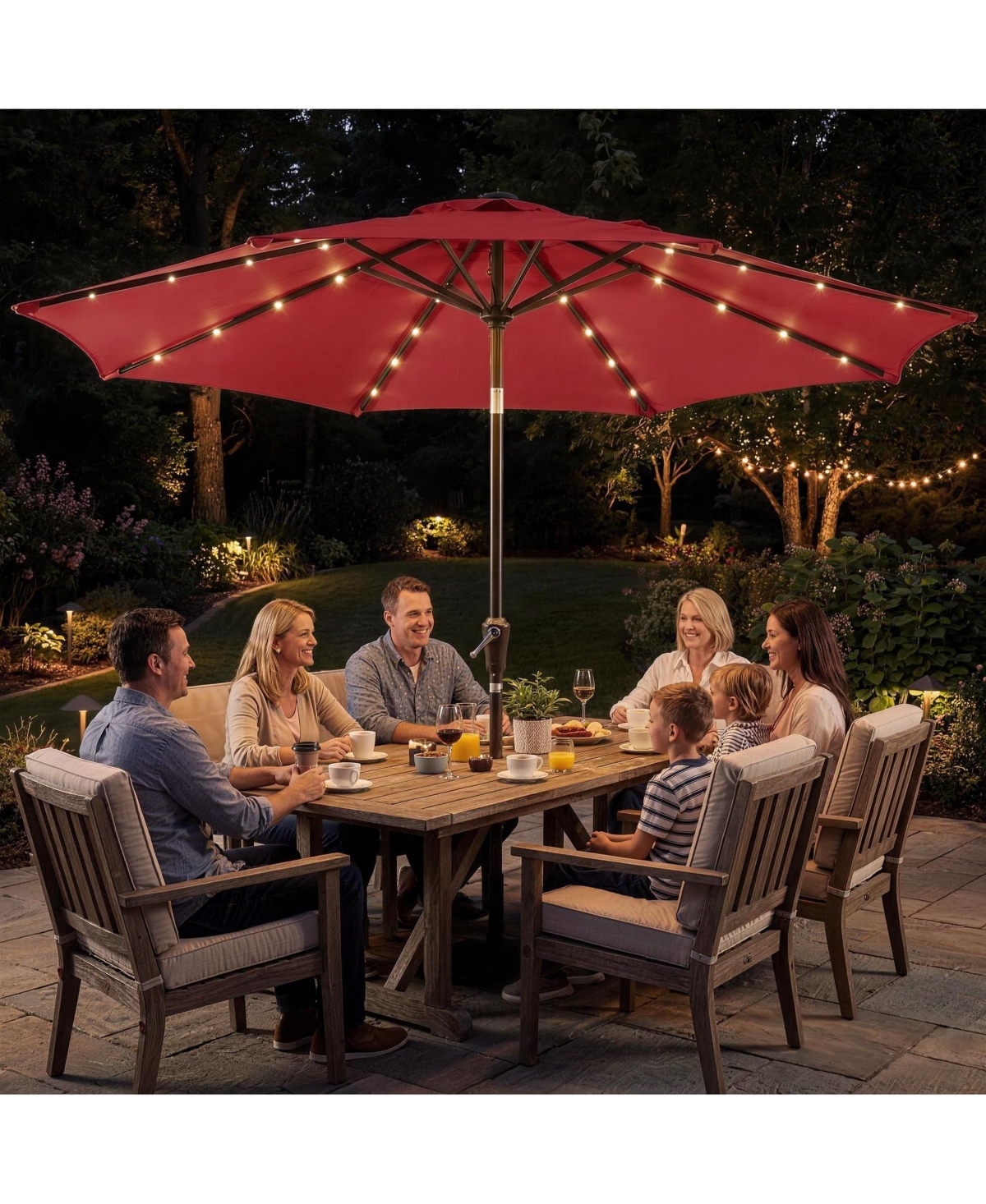 Click here for homfan 10Feet Solar Led Patio Umbrella With 32 Lig... prices