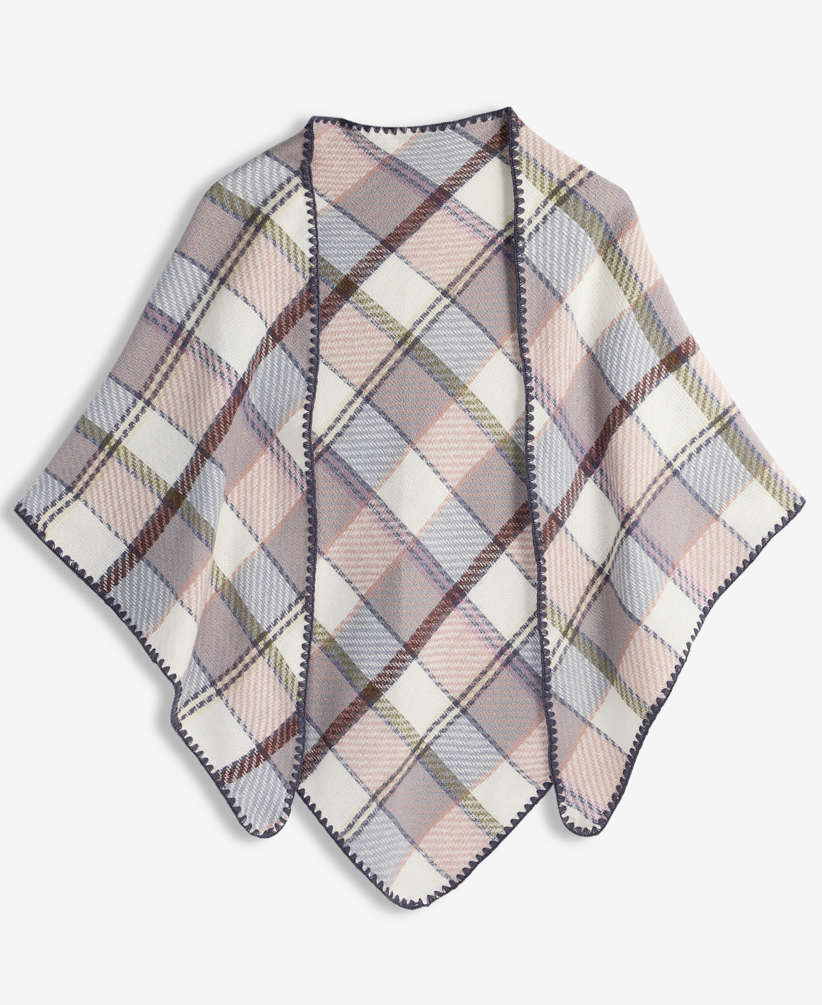 Click here for Style & Co Womens Overscale Plaid Woven Triangle S... prices