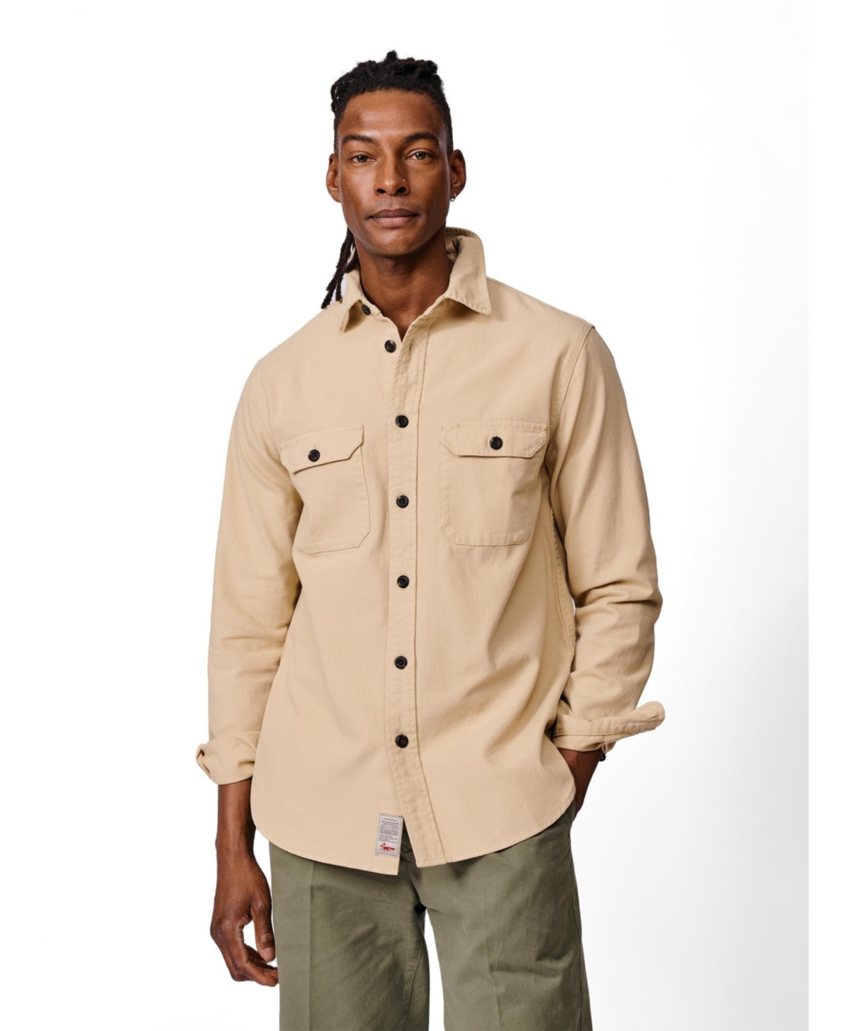 Click here for Aubin Mens Henderson Canvas Relaxed Fit Overshirt... prices