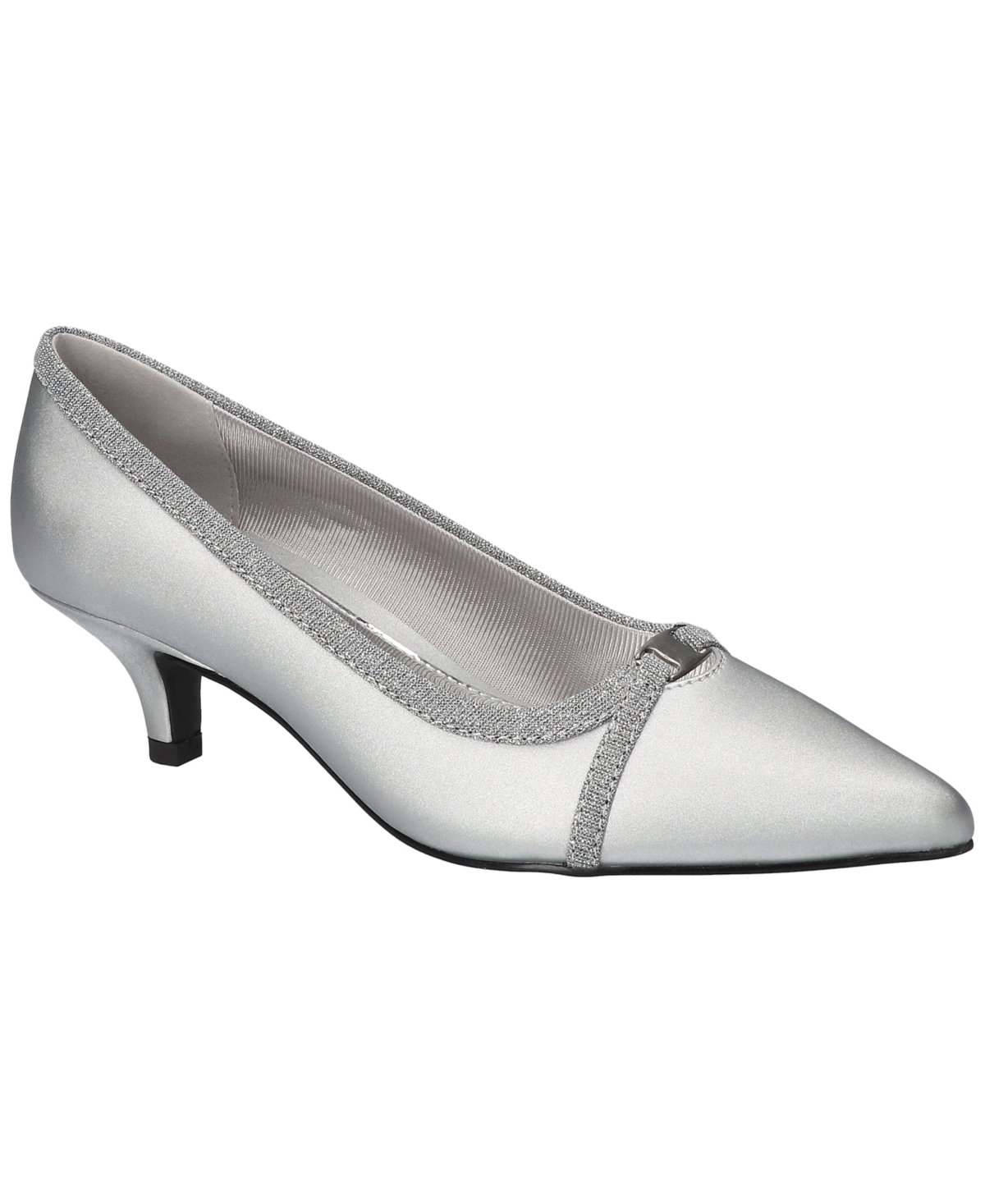 Click here for Easy Street Womens Zayn Slip-On Pumps - Silver Sat... prices