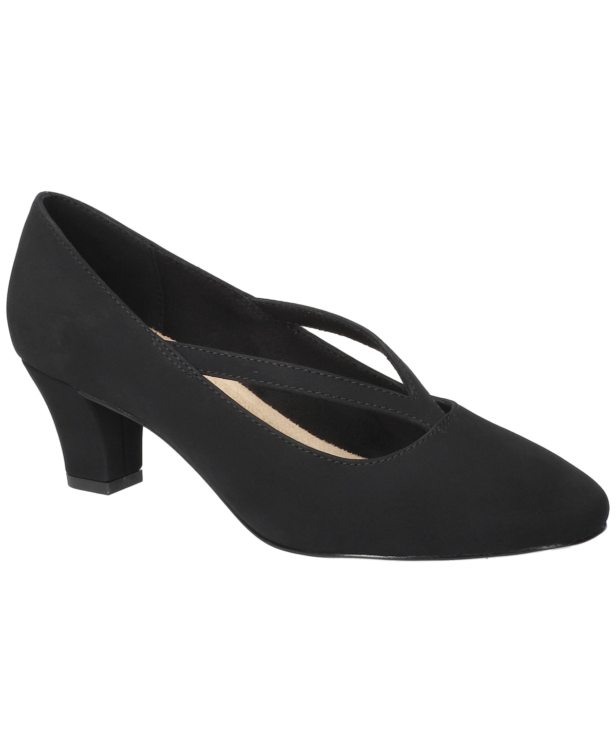Click here for Easy Street Womens Culver Slip-On Pumps - Black Su... prices