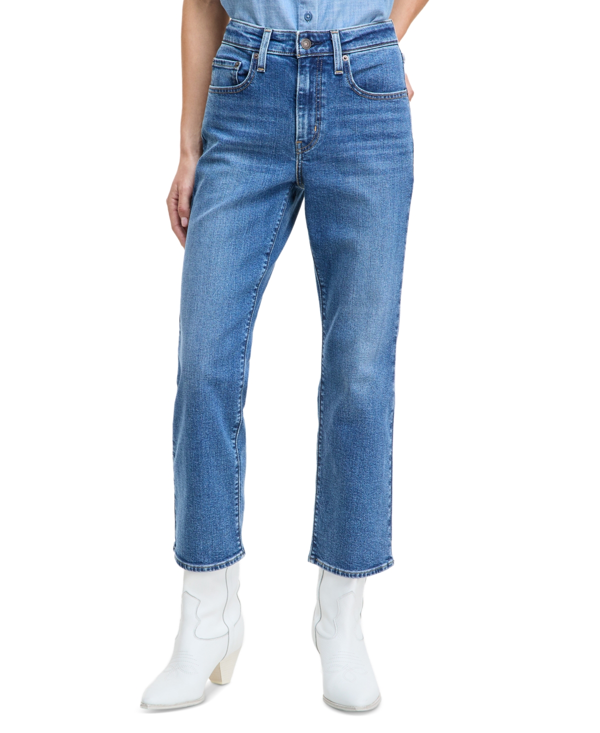 Click here for Levis Womens 725 High-Rise Kick Boot Jeans - Rejec... prices