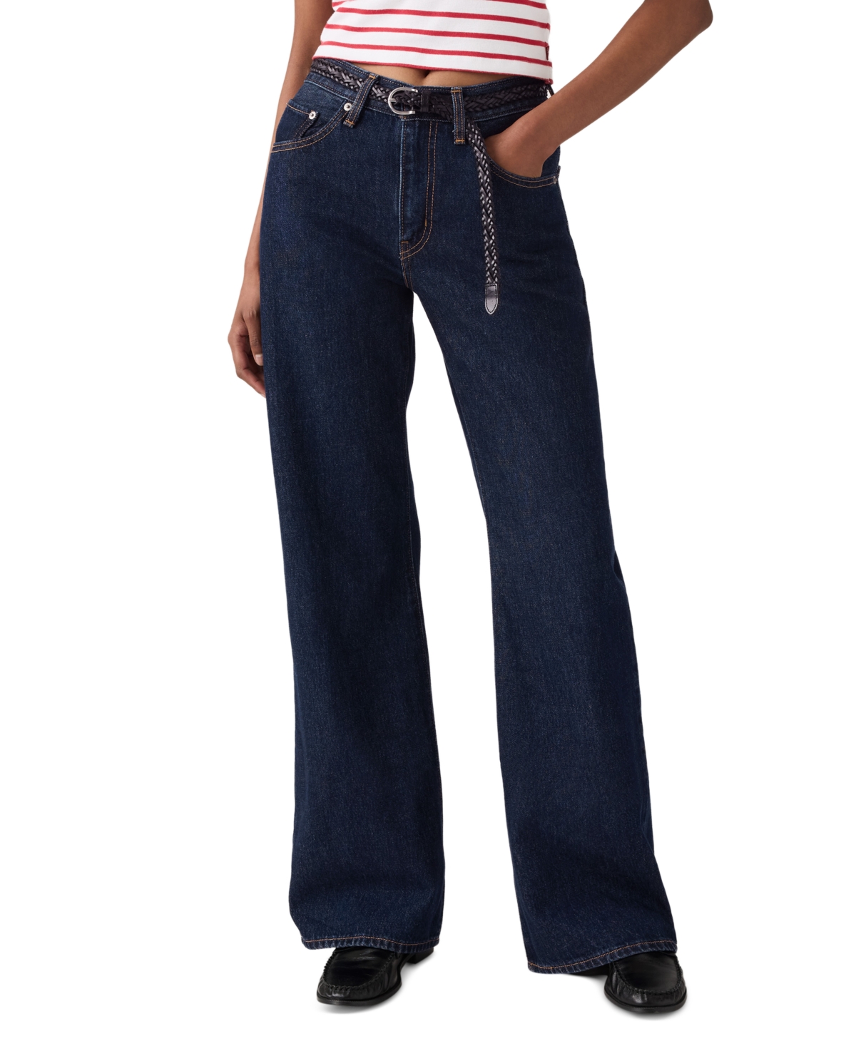 Click here for Levis Juniors Middy Loose Mid Rise Bootcut Jeans -... prices