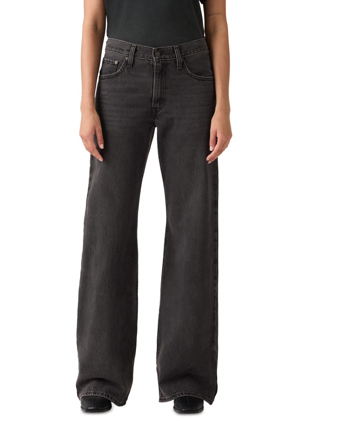 Click here for Levis Juniors Middy Loose Mid Rise Bootcut Jeans -... prices