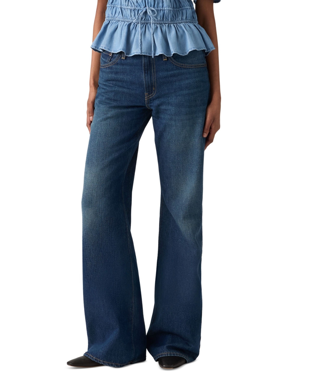 Click here for Levis Juniors Middy Loose Mid Rise Bootcut Jeans -... prices