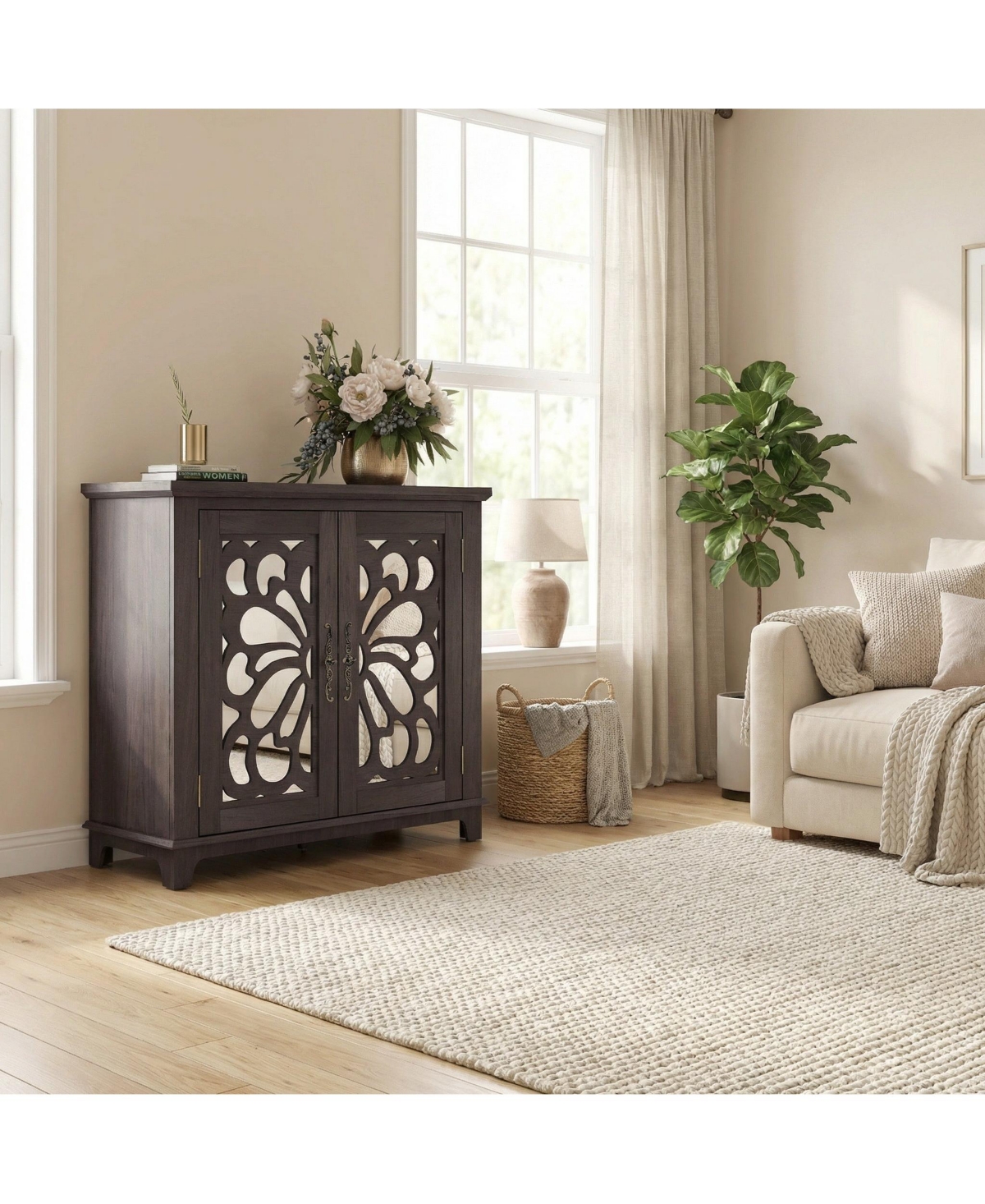 Click here for Sailvan Elegant Sideboard with 2 Acrylic Mirrored... prices