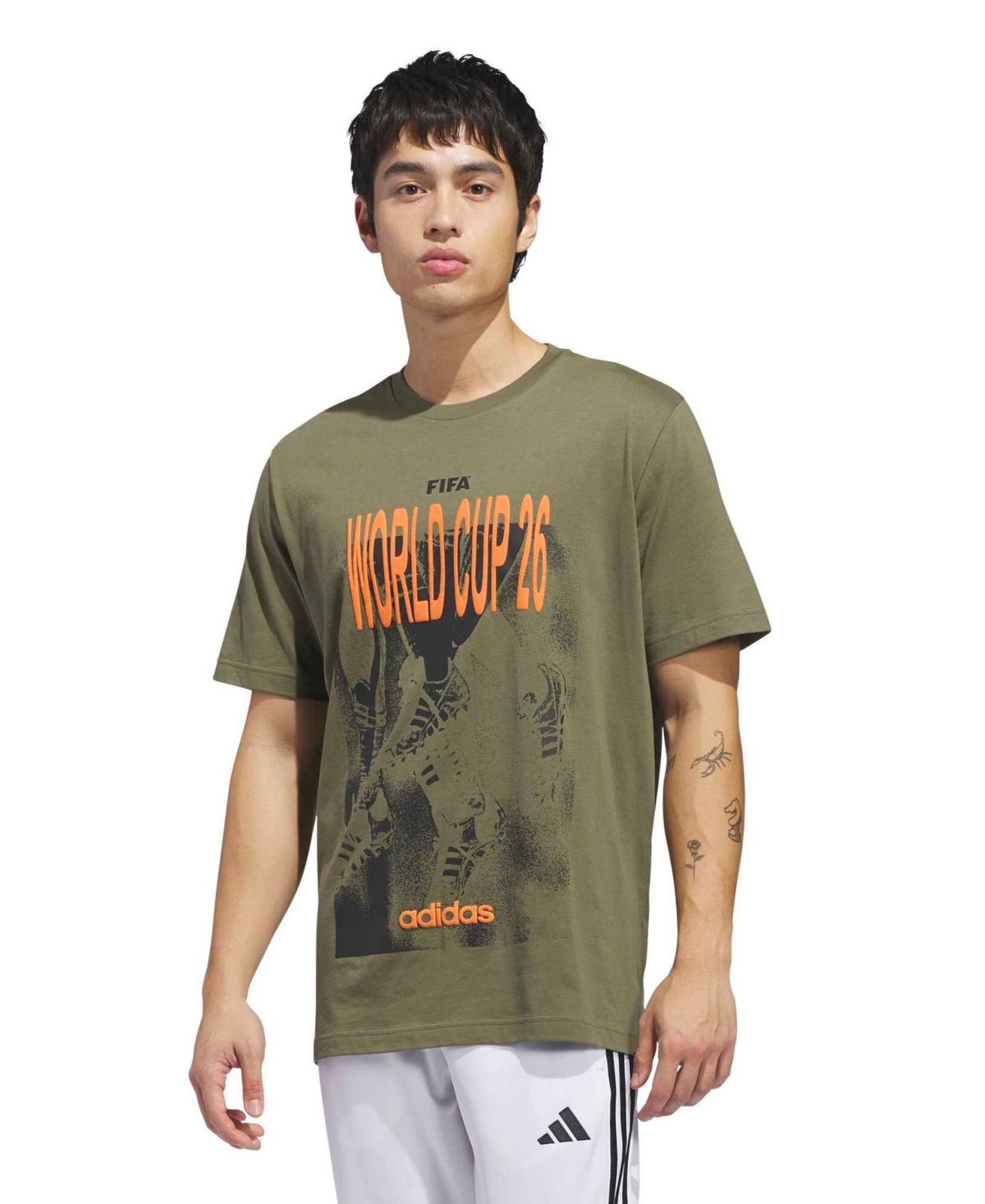 Click here for Adidas Mens Dark Green 2026 Fifa World Cup Tour T-... prices