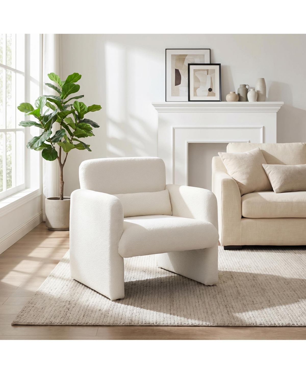 Click here for homfan Modern Accent Chair with Chenille Upholster... prices