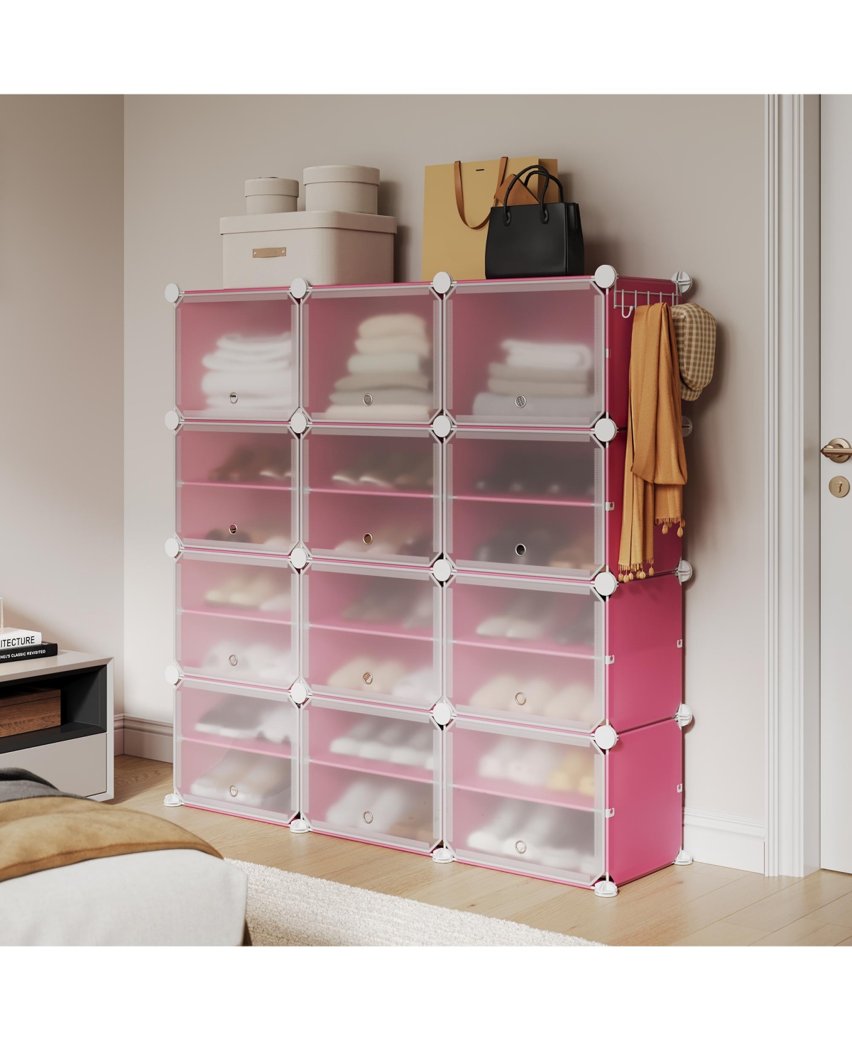 Click here for Homfan 8-Tier Sliding Door Shoe Storage Cabinet  L... prices
