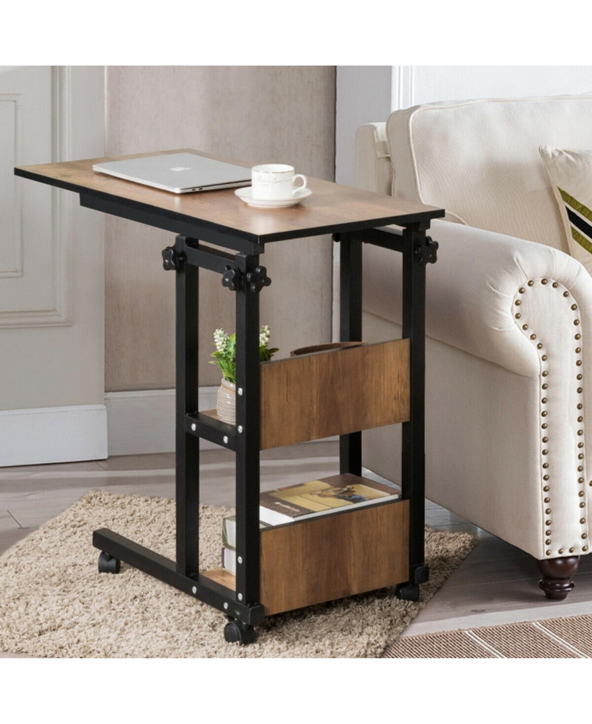 Click here for Gouun C-Shape Mobile End Table Adjustable Height S... prices