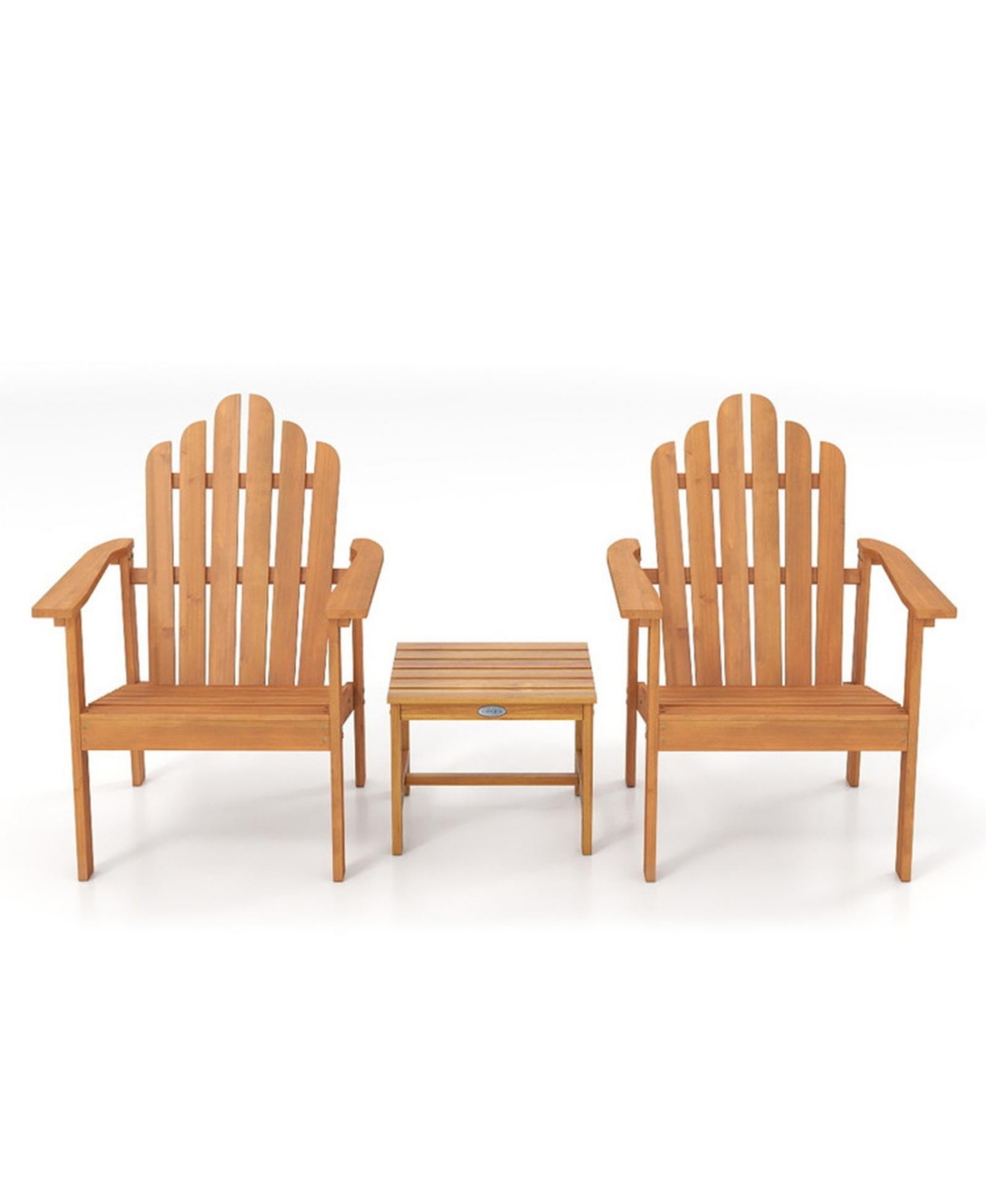 Click here for Gouun Stackable Acacia Wood Adirondack Chair Set o... prices