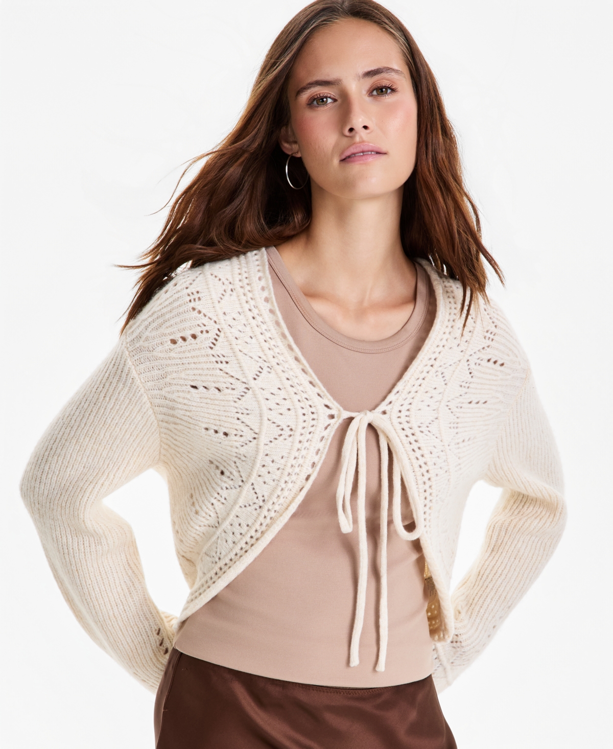 Click here for And Now This Petite Front-Tie Cardigan Sweater  Ma... prices
