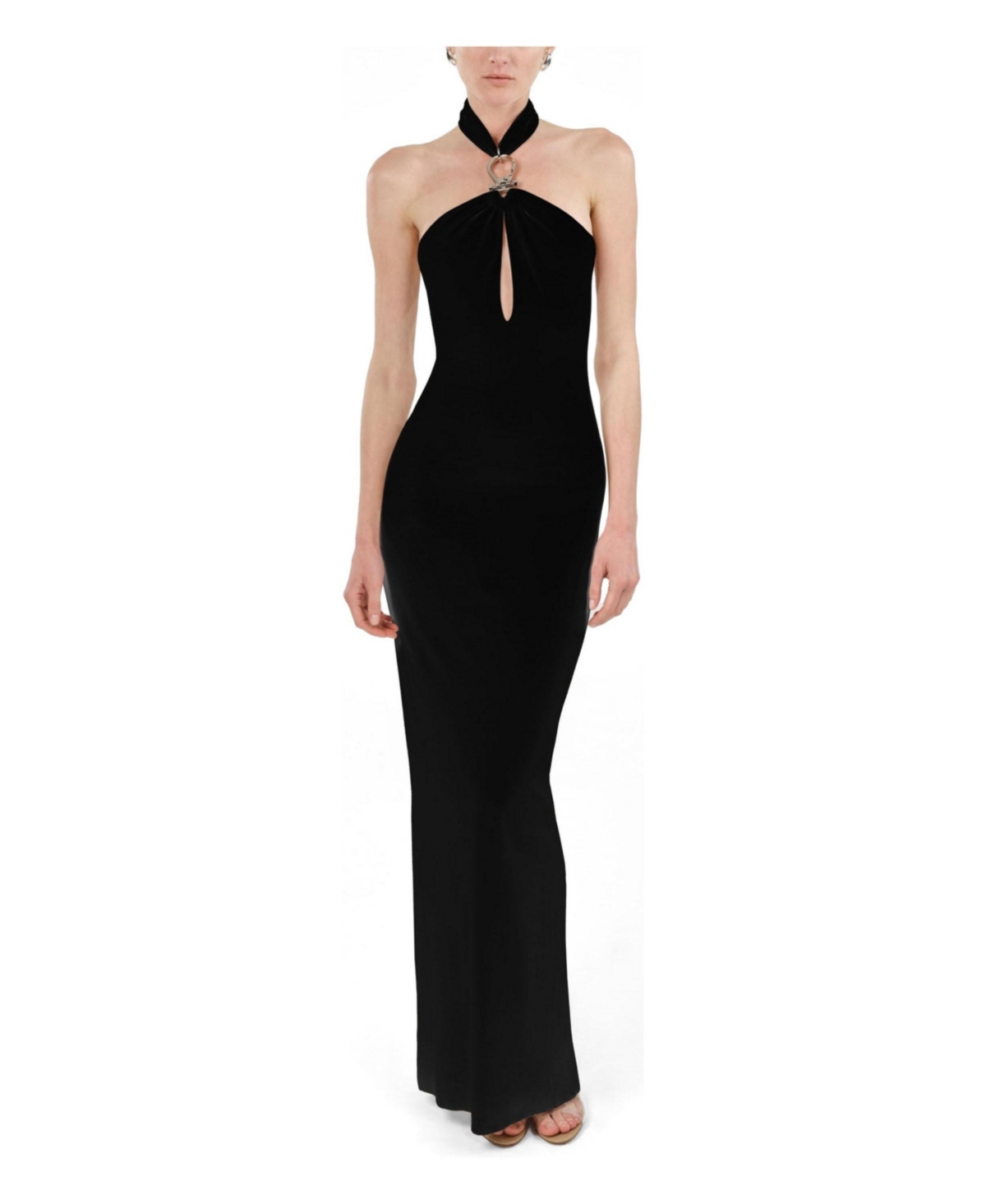 Click here for Nocturne Womens Cut-Out Detail Embellished Maxi Dr... prices