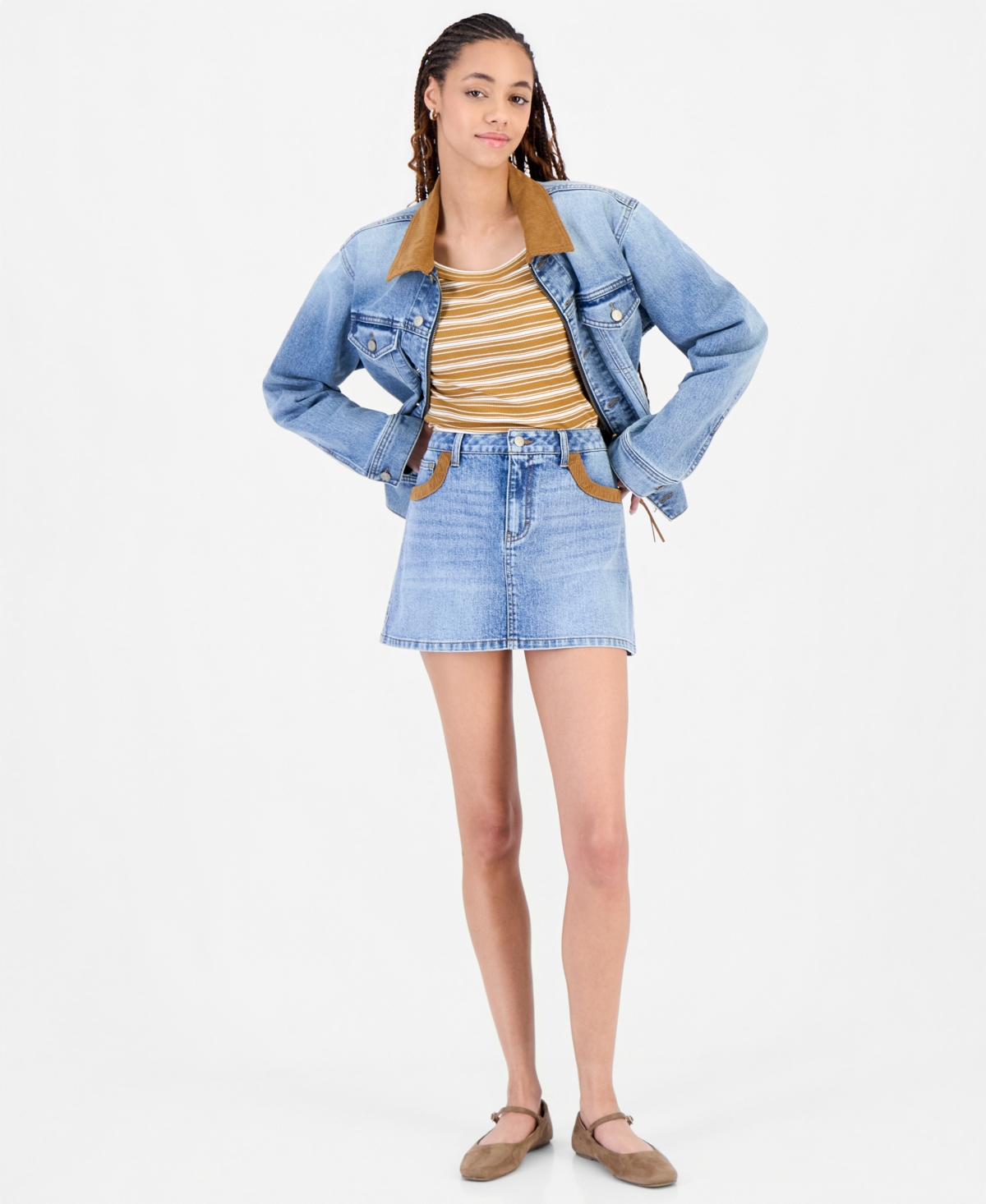Click here for And Now This Womens Denim A-Line Mini Skirt  Macys... prices