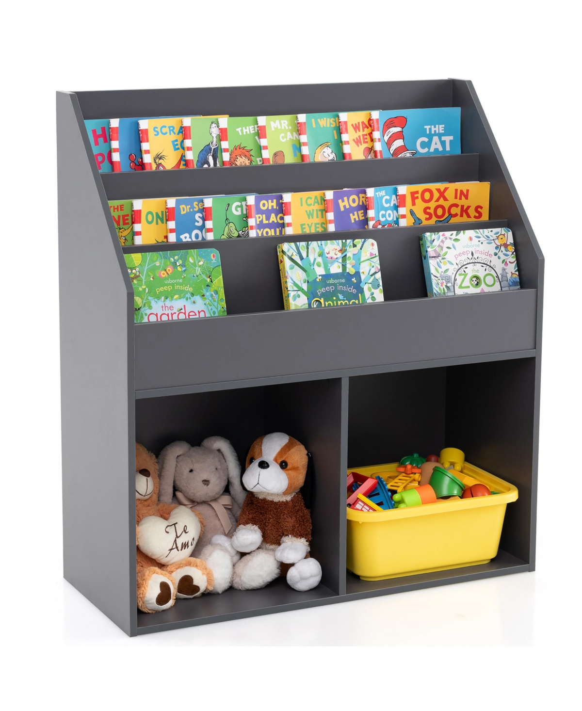 Click here for Gymax Kids Wooden Bookshelf Bookcase Children Toy... prices