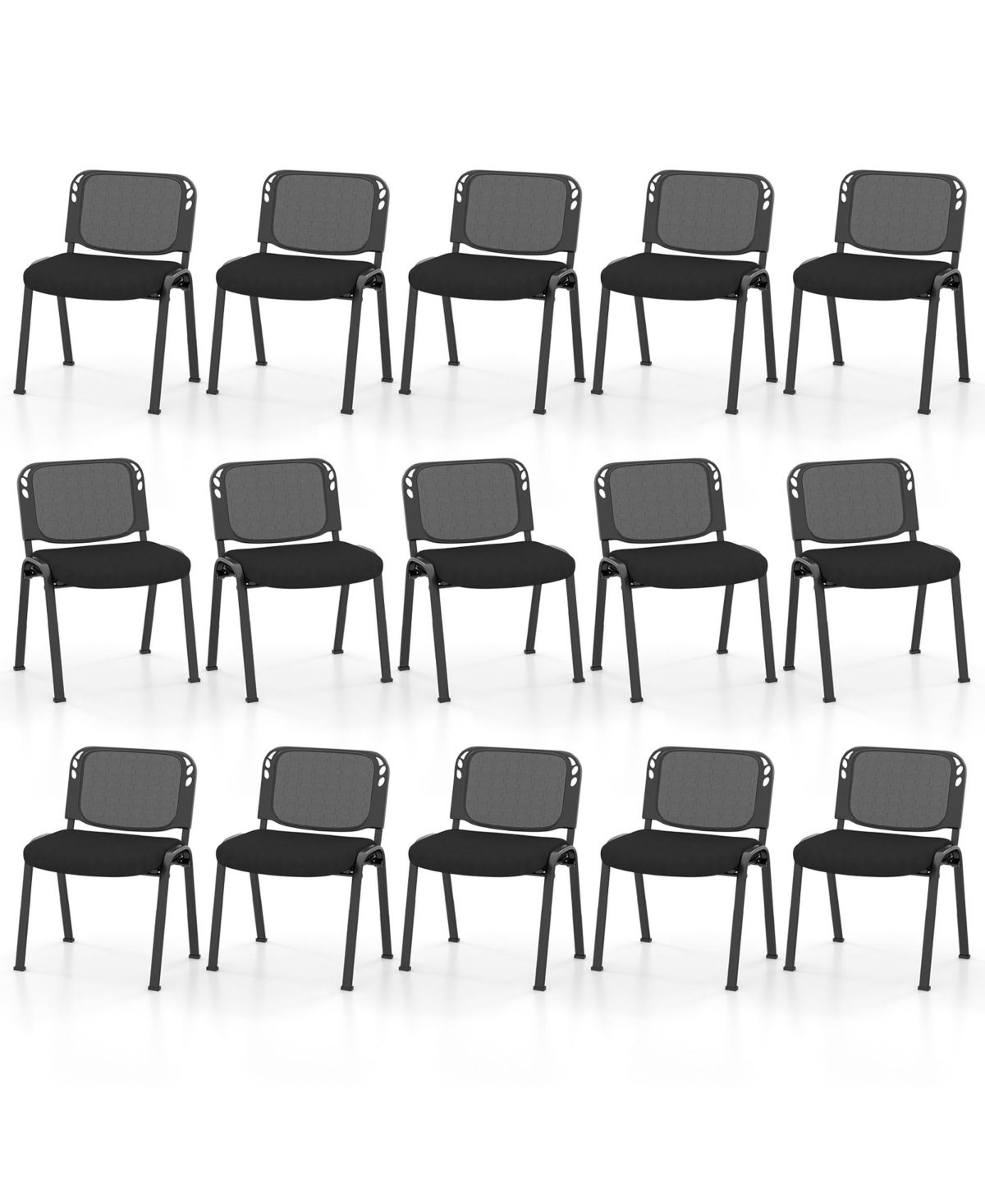Click here for Gymax Set of 15 Mesh Conference Room Chairs with U... prices