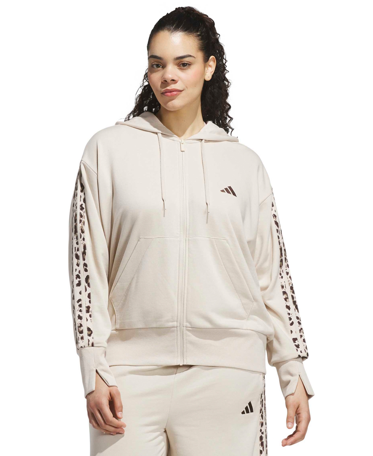 Click here for adidas Plus Size Full-Zip Sweatsuit Top - Crystal... prices