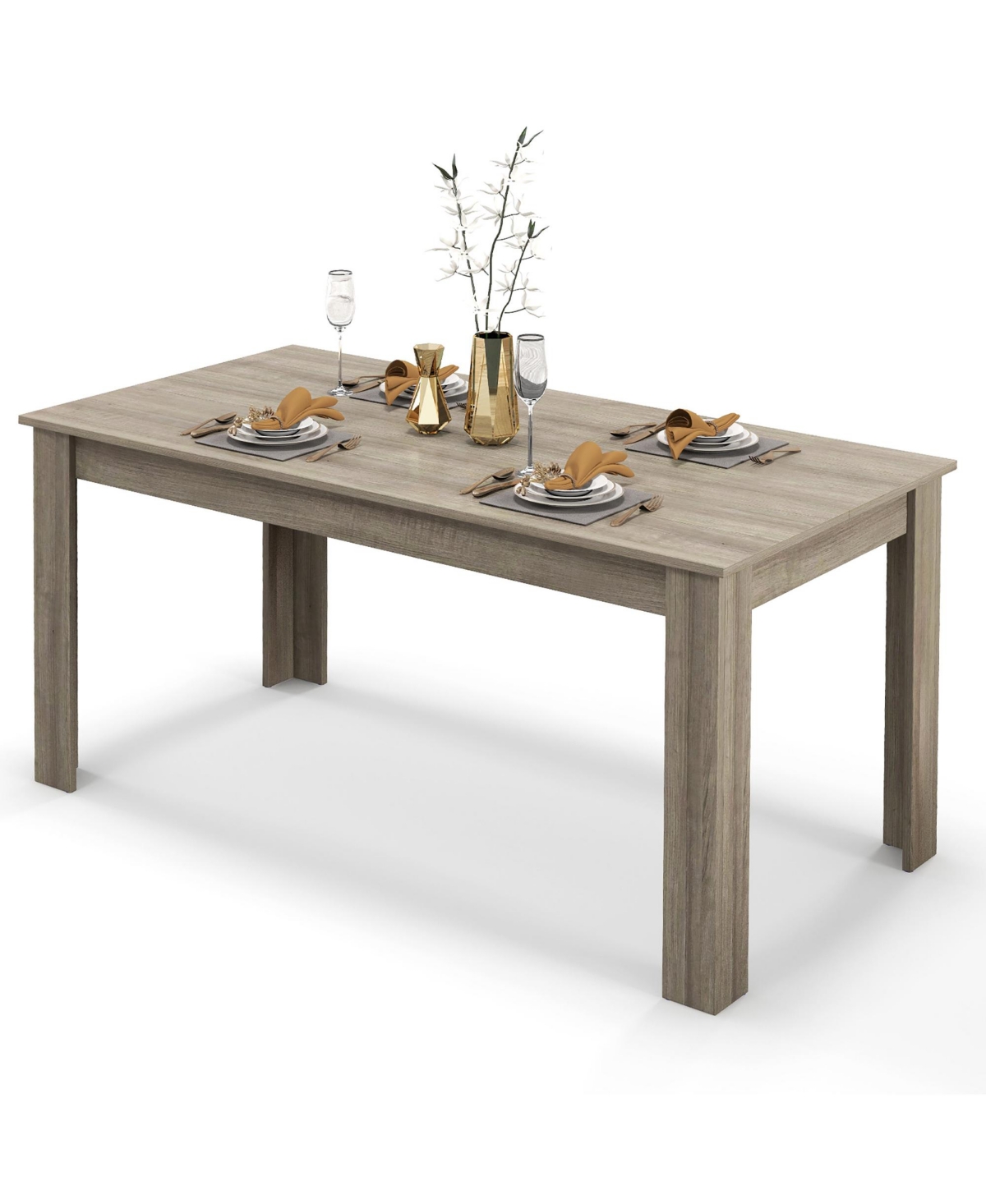 Click here for Gymax 63 Inch Dining Table Rectangular Modern Kitc... prices