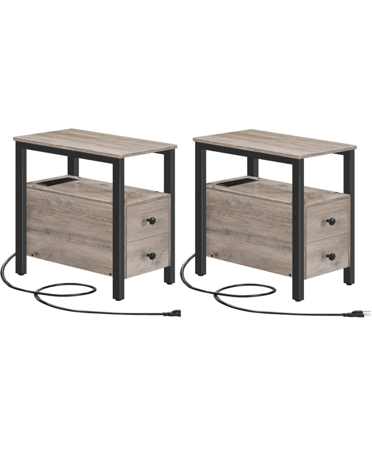 Click here for Slickblue Set of 2 End Tables with Charging Statio... prices