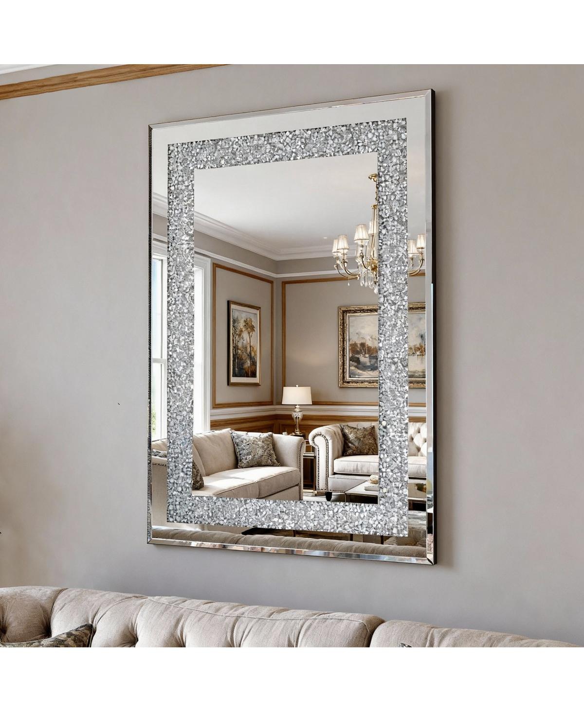 Click here for Laoties 36 x 24 Luxury Diamond Wall Mirror Decorat... prices
