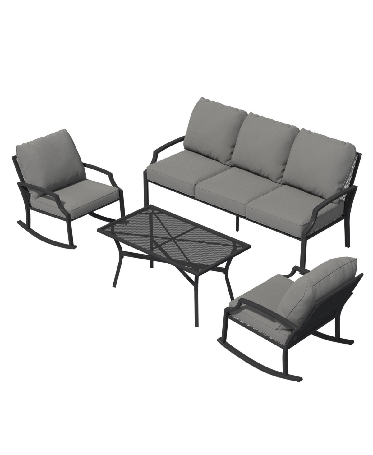 Click here for Aecojoy 4-Piece Outdoor Patio Furniture Set with R... prices