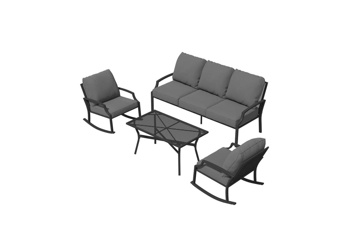Click here for Aecojoy 4-Piece Outdoor Patio Furniture Set with R... prices