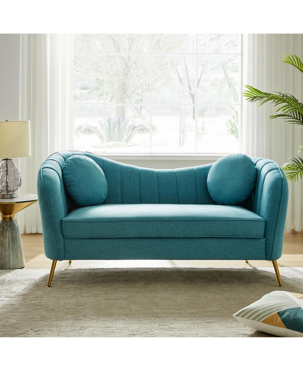 Click here for Hulala Home Sidwell Upholstered 64.6 Loveseat - Te... prices
