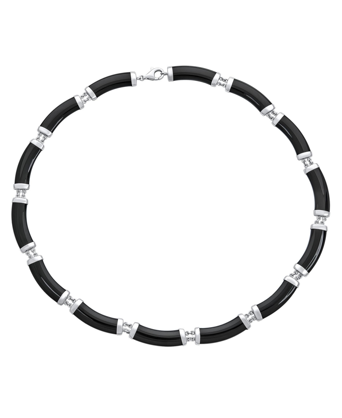 Click here for Bling Jewelry Jade Strand Contoured Bar Link Colla... prices