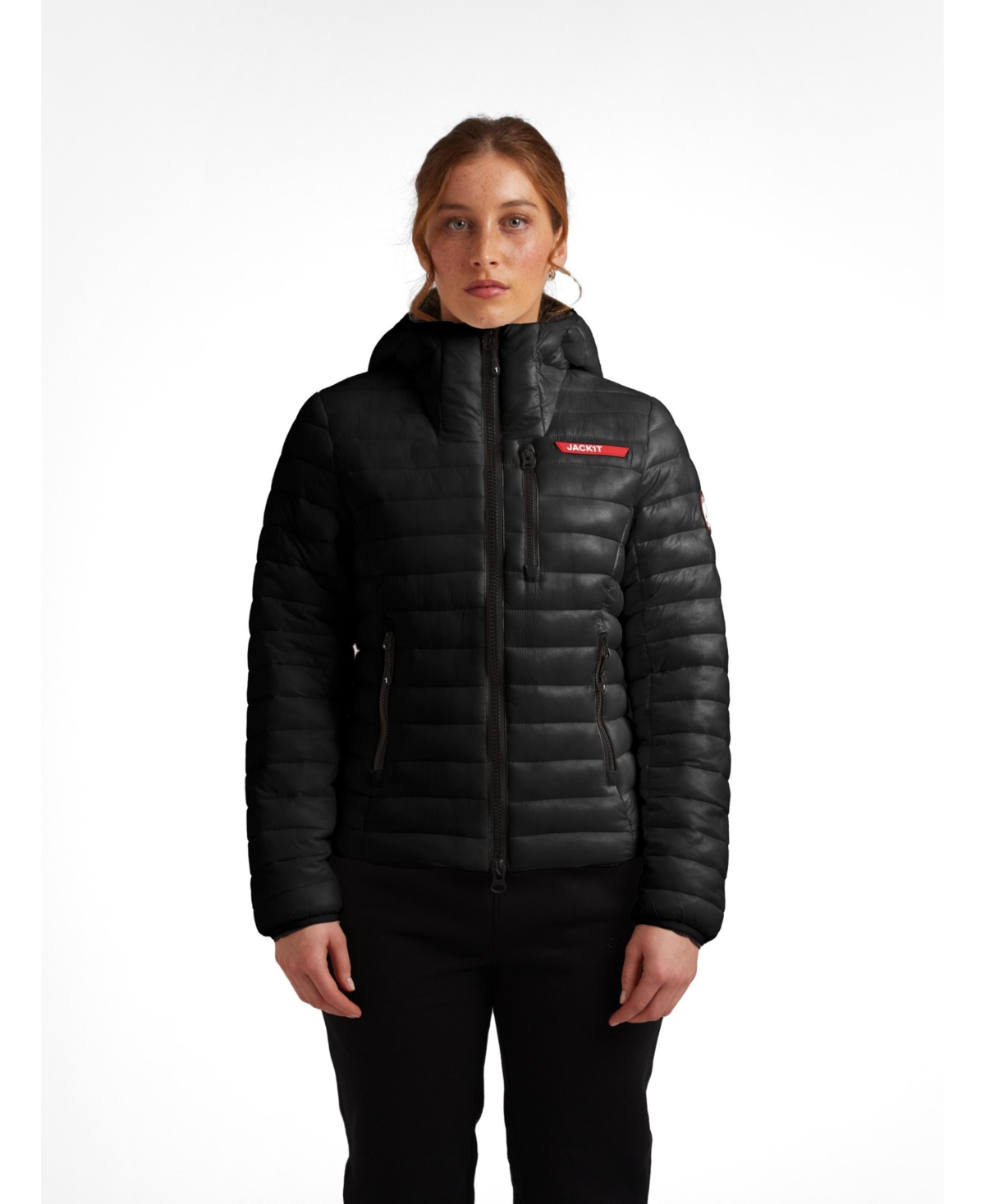 Click here for JACK1T Womens Satell1Te Padded Hooded Jacket - Bla... prices