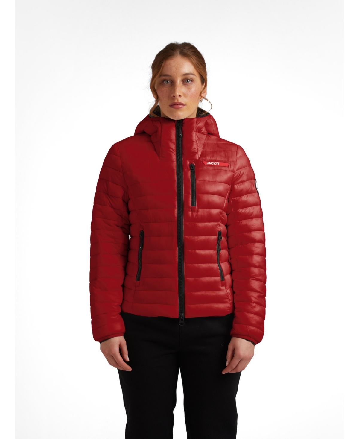 Click here for JACK1T Womens Satell1Te Padded Hooded Jacket - Che... prices