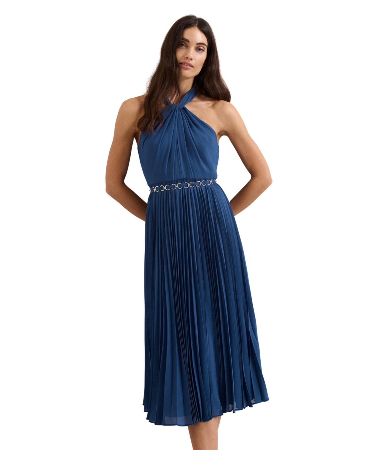 Click here for Phase Eight Womens Sathia Dress - Indigo prices