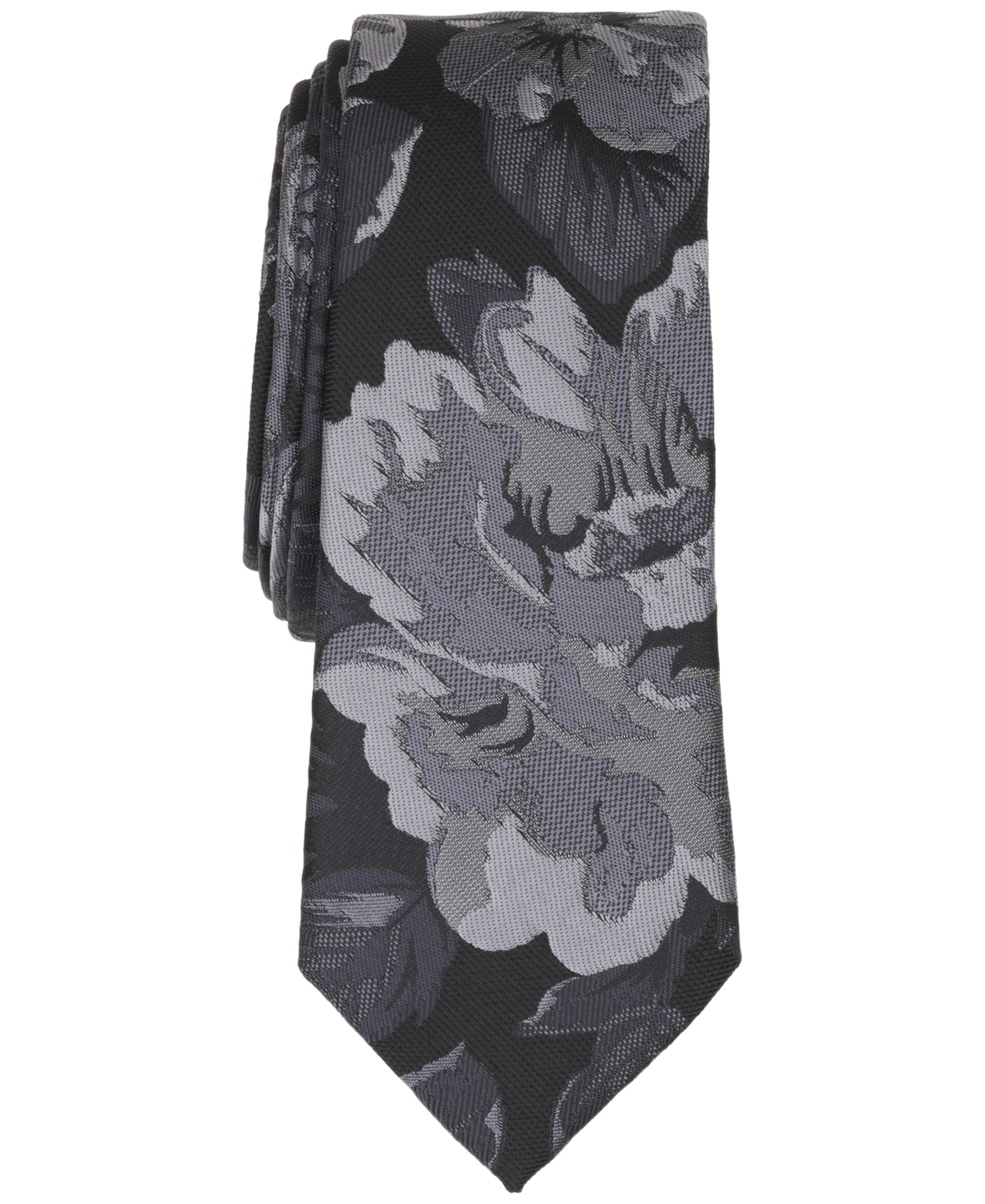Click here for Bar Iii Mens Beford Floral Pattern Tie - Black prices