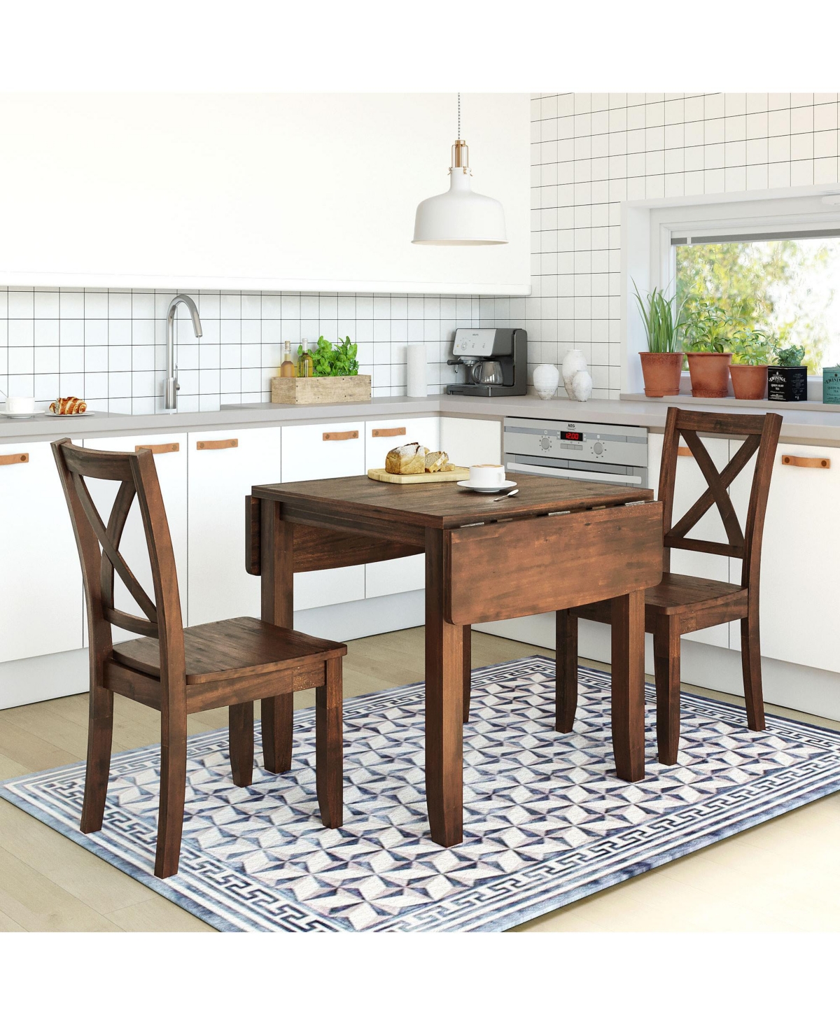 Click here for Boyel Living 3-Piece Wood Drop Leaf Breakfast Nook... prices