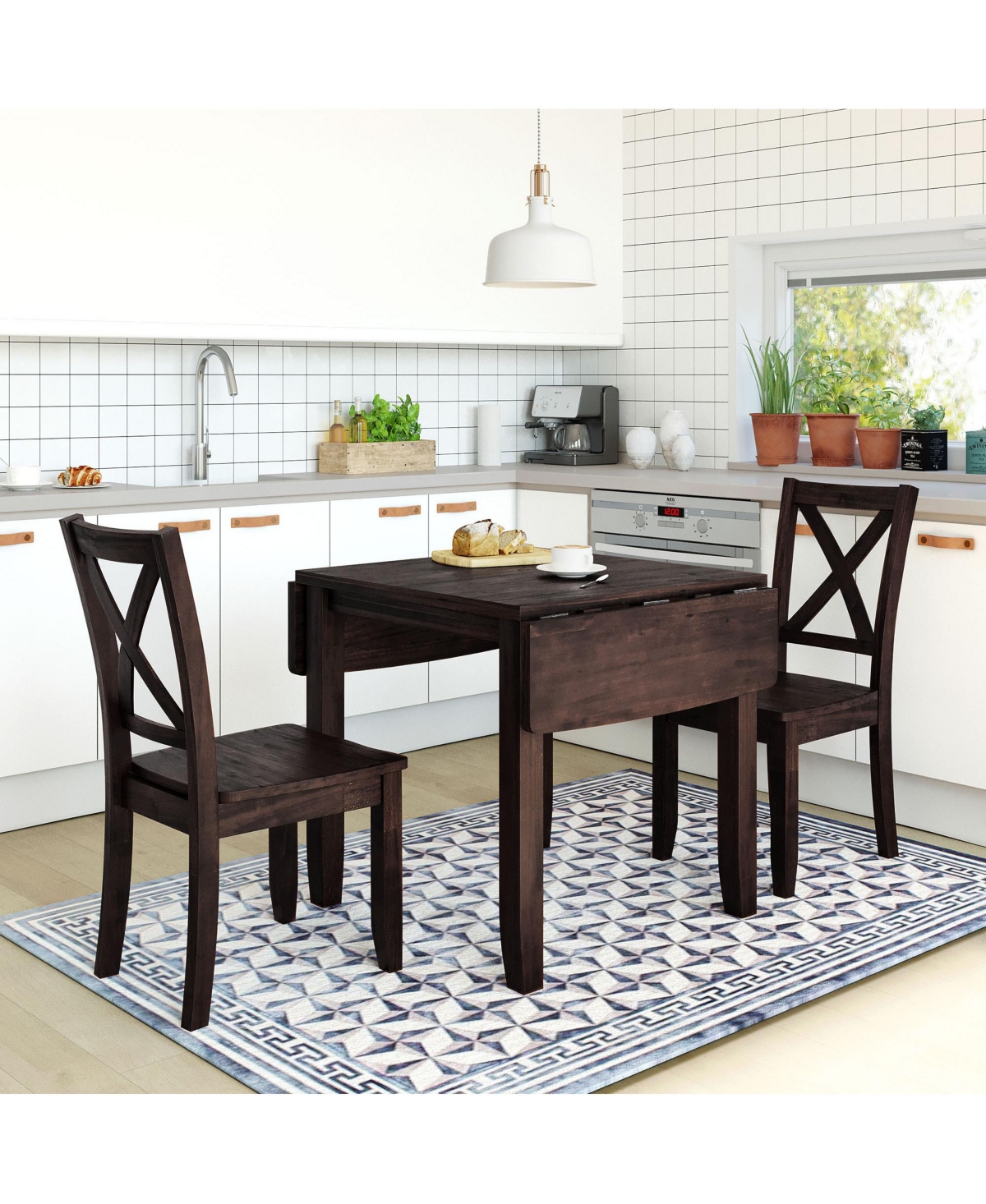 Click here for Boyel Living 3-Piece Wood Drop Leaf Breakfast Nook... prices