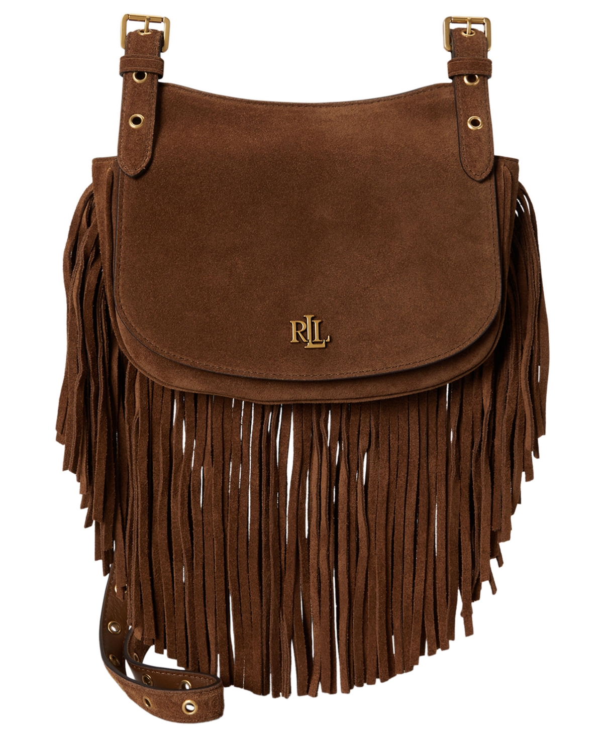 Click here for Lauren Ralph Lauren Marcy Fringe Trim Small Crossb... prices
